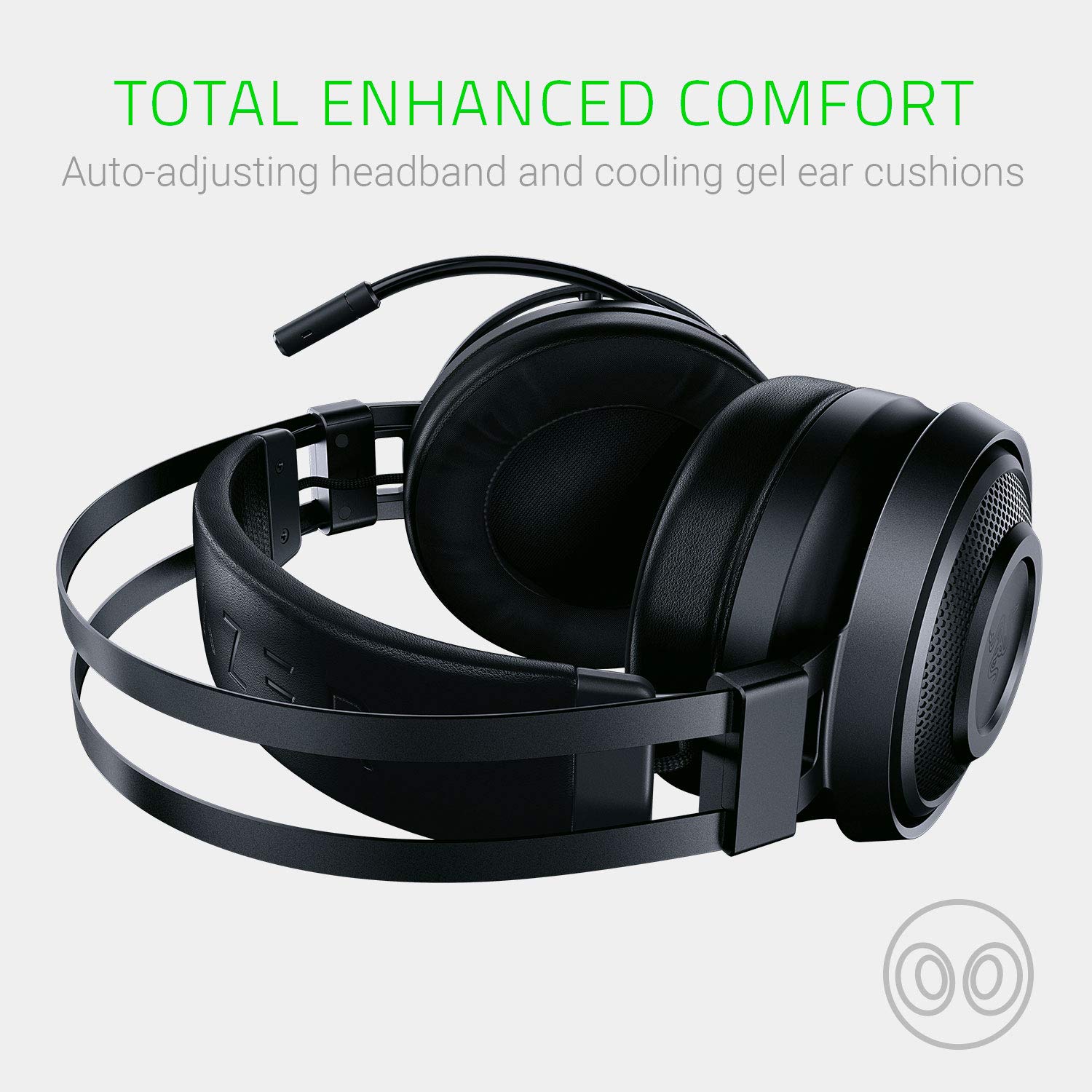 Razer Nari Essential Wireless 7.1 Surround Sound Gaming Headset: THX Spatial Audio - Auto-Adjust Headband & Swivel Cups - Auto-Adjust - Flip Mic - for PC, PS4, PS5 Only - Black