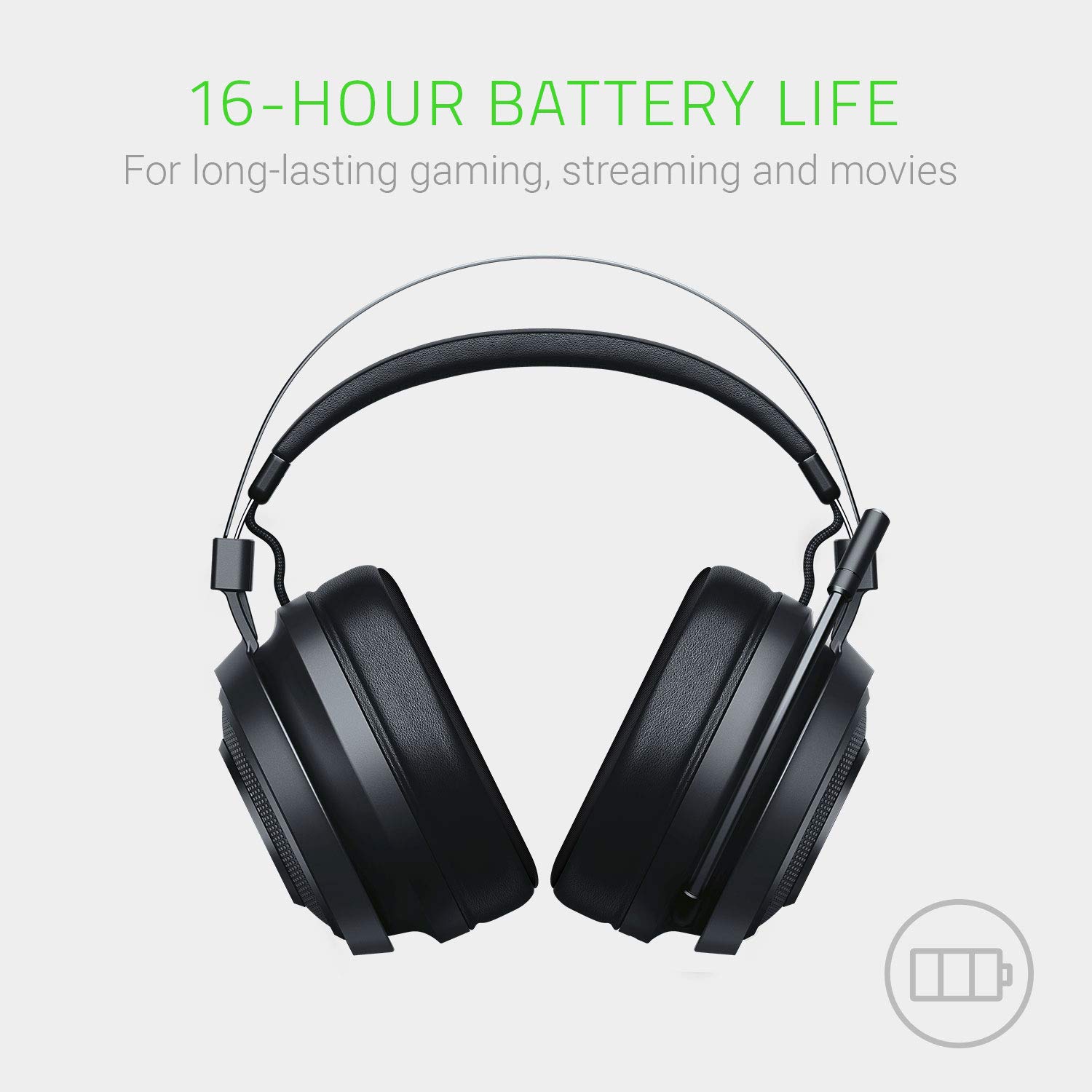Razer Nari Essential Wireless 7.1 Surround Sound Gaming Headset: THX Spatial Audio - Auto-Adjust Headband & Swivel Cups - Auto-Adjust - Flip Mic - for PC, PS4, PS5 Only - Black