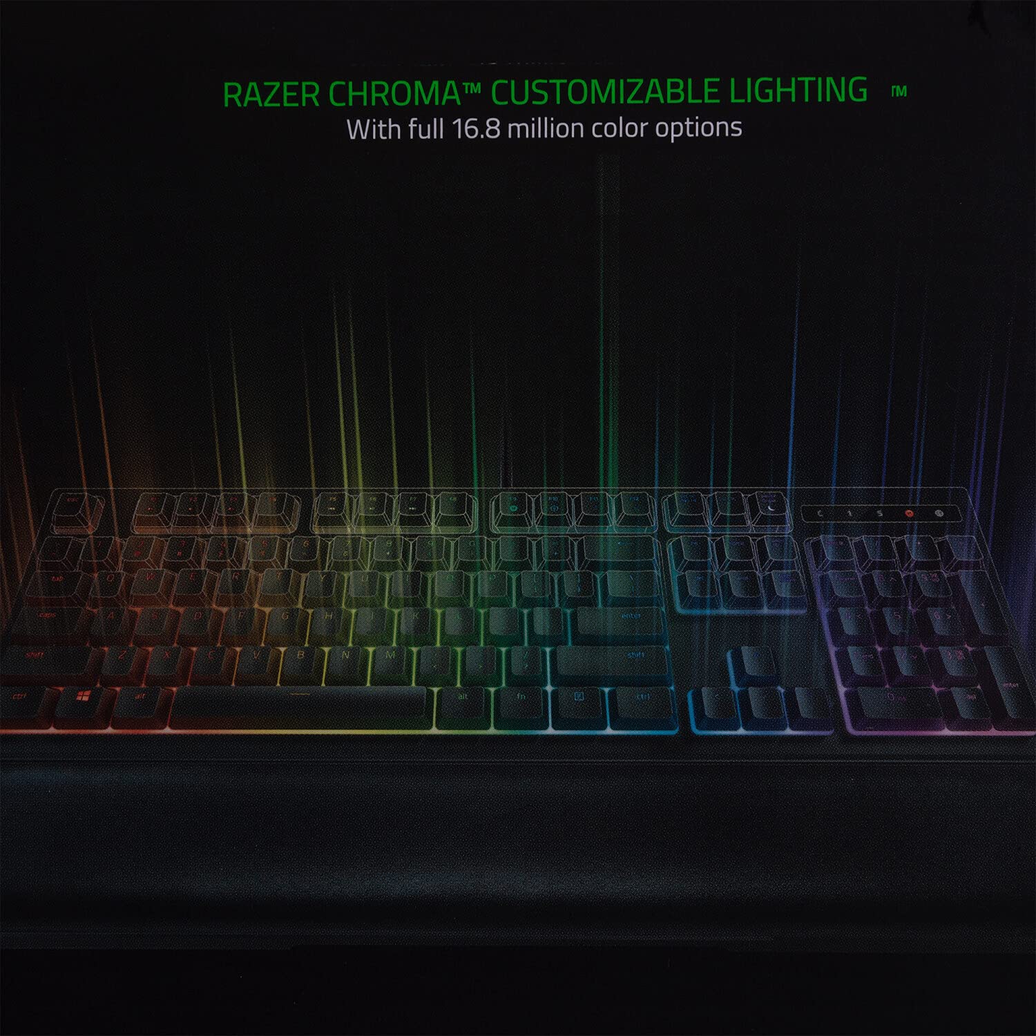 Razer Ornata Chroma Gaming Keyboard: Hybrid Mechanical Key Switches - Customizable Chroma RGB Lighting - Individually Backlit Keys - Detachable Plush Wrist Rest - Programmable Macro Functionality