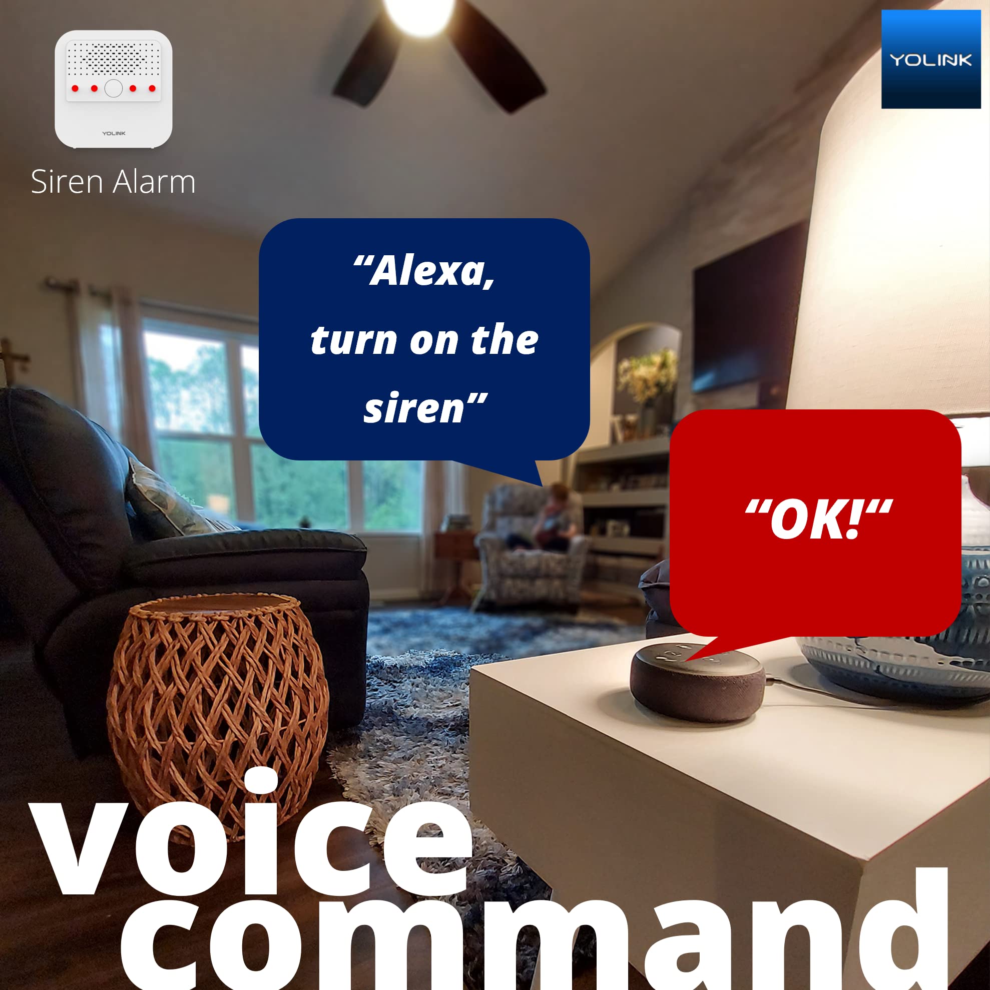 Smart Siren Alarm, Loud 110 dB, Wireless Alarm for Home Security/Intrusion/Burglar Alarm, Panic Alarm, Audible Alerts, Remote Control, Works with Alexa, Google, Home Assistant, IFTTT - Hub Required