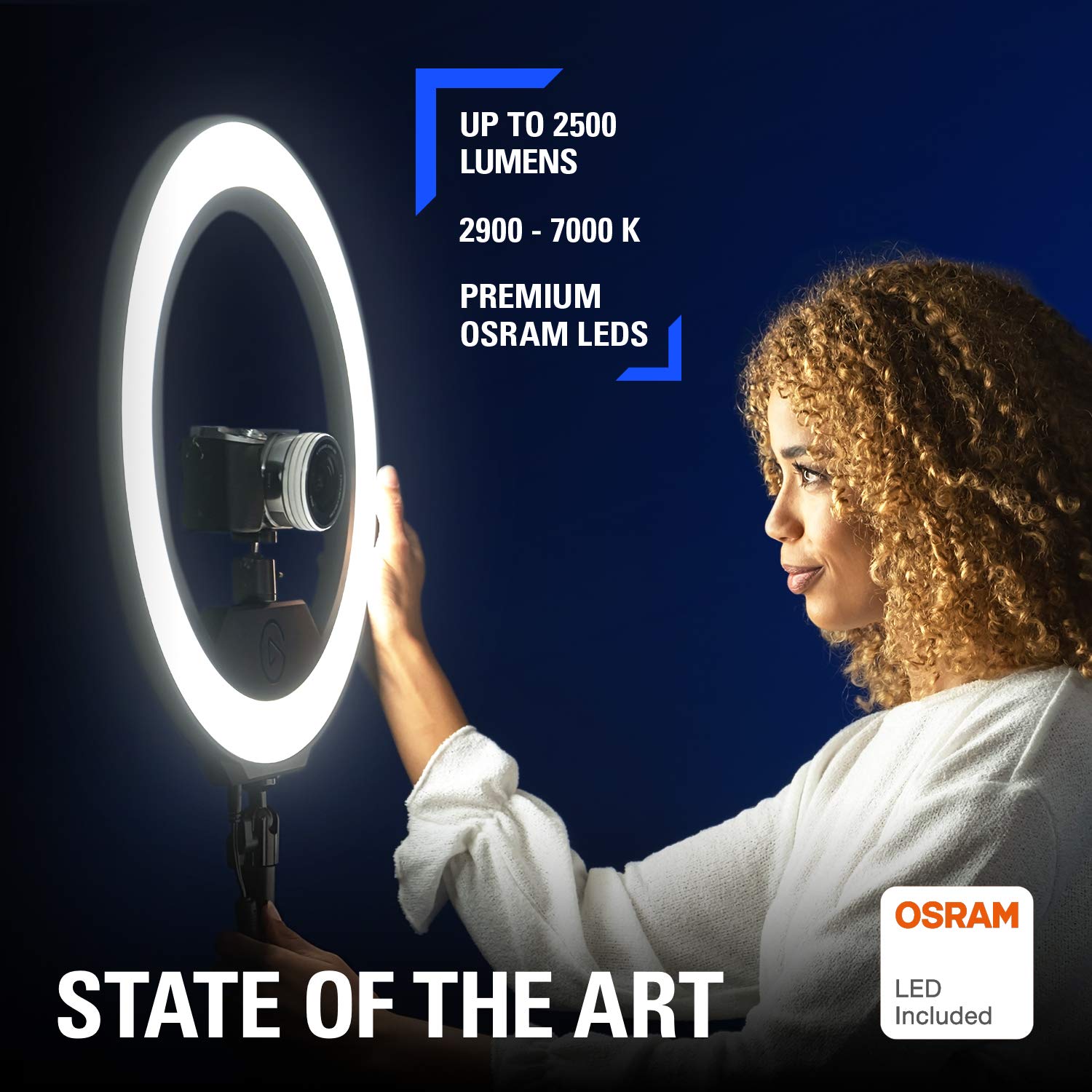 Elgato Ring Light - Premium 2500 lumens Light with desk clamp and ball mount for Streaming, TikTok, Instagram, Home Office, Temperature and Brightness app-adjustable on Mac, PC, iOS, Android
