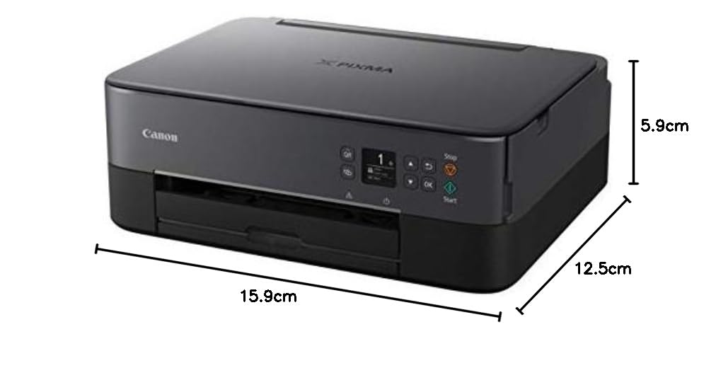 Canon TS5320 All in One Wireless Printer, Scanner, Copier with AirPrint, Black, Amazon Dash Replenishment Ready