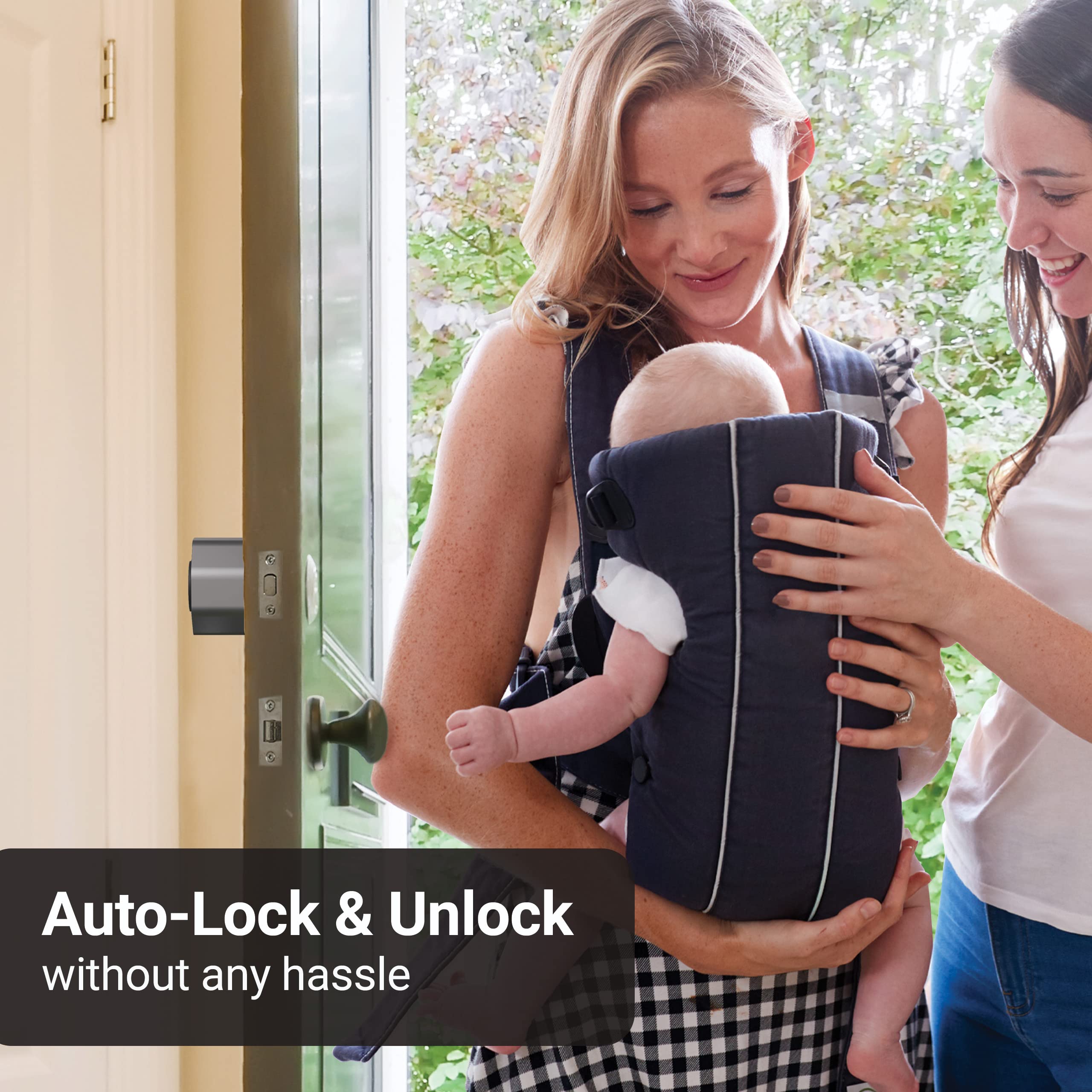 Bosma Aegis Smart Door Lock w/WiFi Gateway, Auto-Unlock & Auto-Lock, Remote Control, APP-Less Guest Access, Break-in Detection, Works with Alexa & Google, Fits Your Existing Single-Cylinder Deadbolt