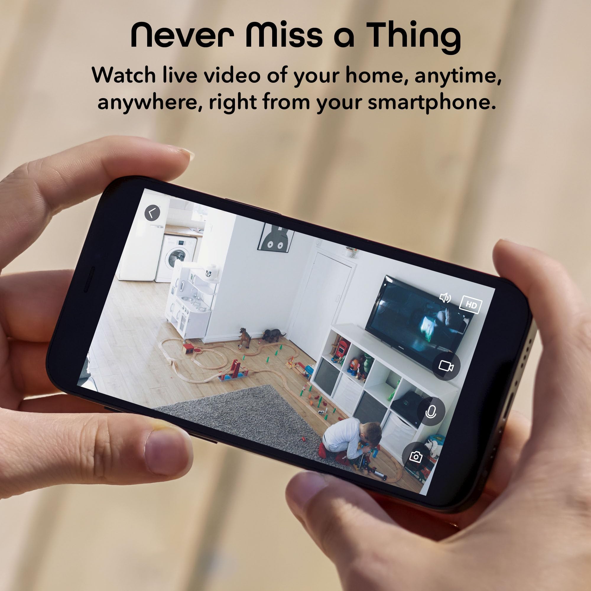 Geeni Glimpse 1080p WiFi HD Smart Camera – Indoor Home Security Camera – No Hub Required – Voice Control – Motion Detection Camera – Smart Camera Compatible
