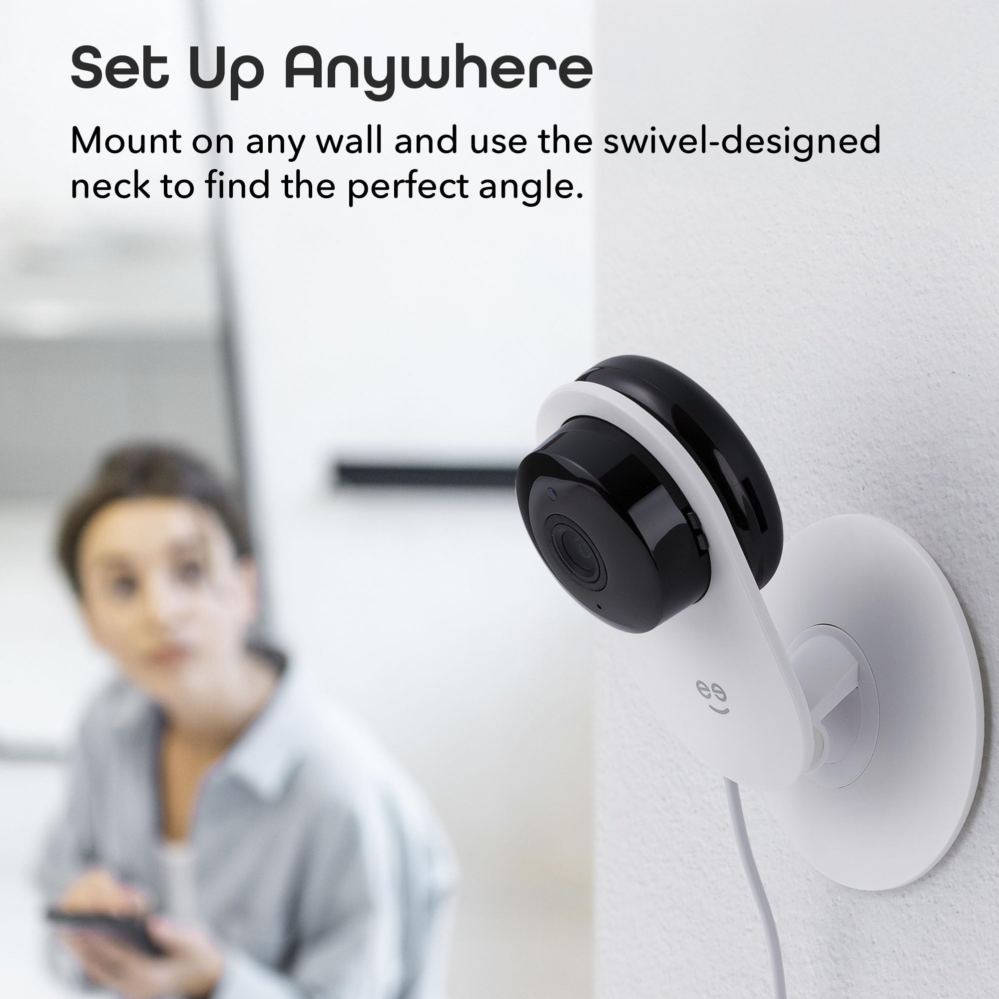 Geeni Glimpse 1080p WiFi HD Smart Camera – Indoor Home Security Camera – No Hub Required – Voice Control – Motion Detection Camera – Smart Camera Compatible