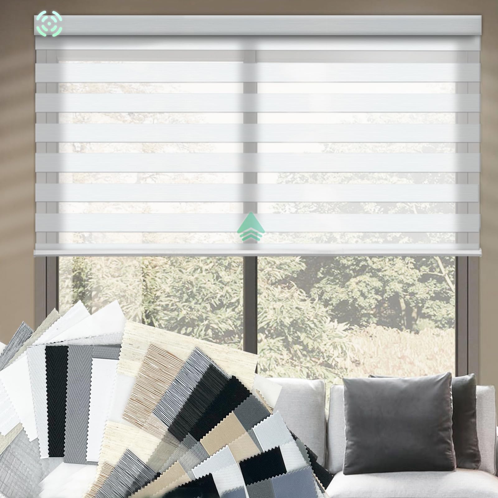 Yoolax Double Layer Zebra Shades Fabric Samples