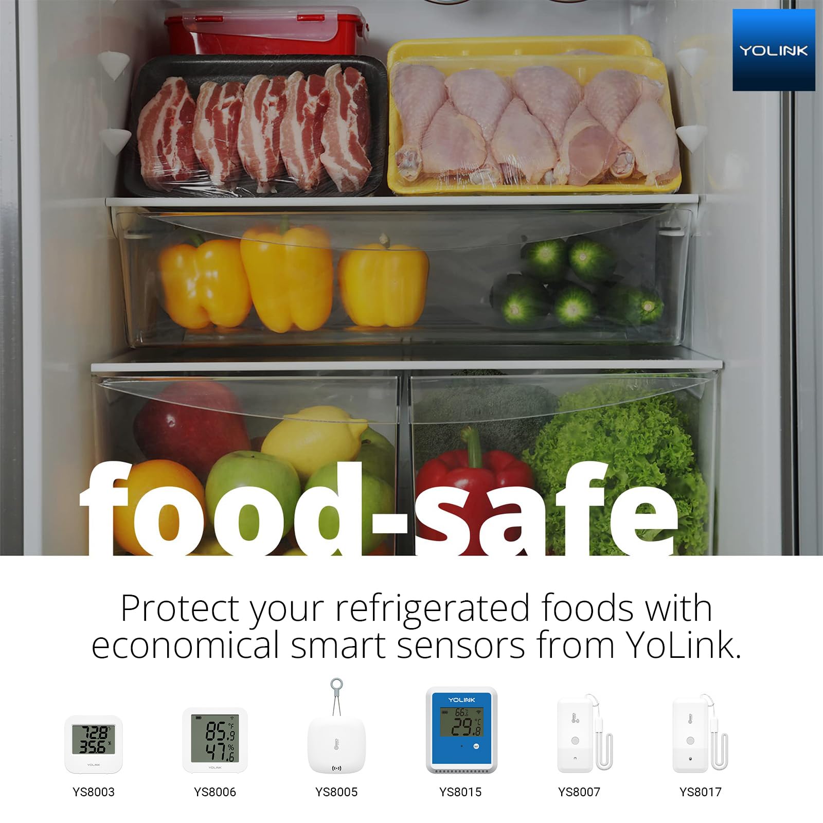 Smart Wireless Temperature Sensor/Humidity Sensor Wide Range (-22 to 158 Degrees) for Freezer Fridge Monitoring Pet Cage/Tank Monitoring, Smartphone Alerts, Compatible with Alexa IFTTT - Hub Included