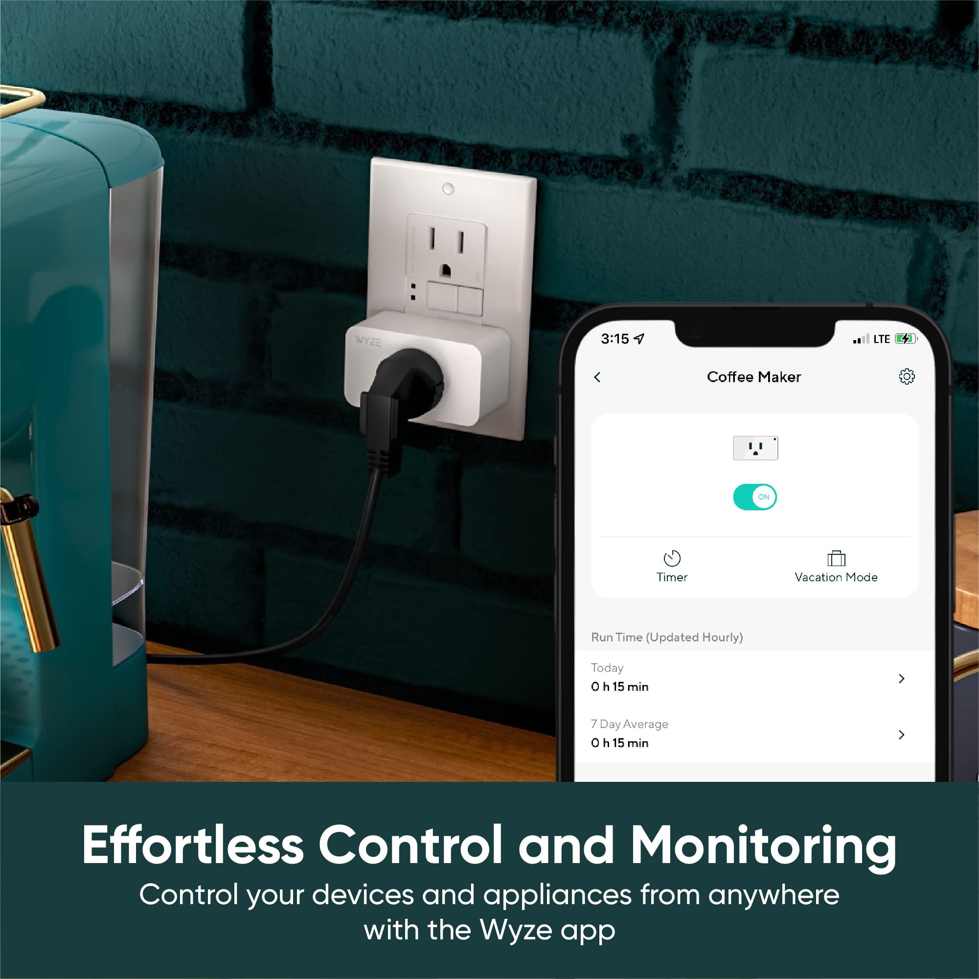 Wyze Plug, 2.4GHz WiFi Smart Plug, Works with Alexa, Google Assistant, IFTTT, No Hub Required, One-Pack, White – A Certified for Humans Device