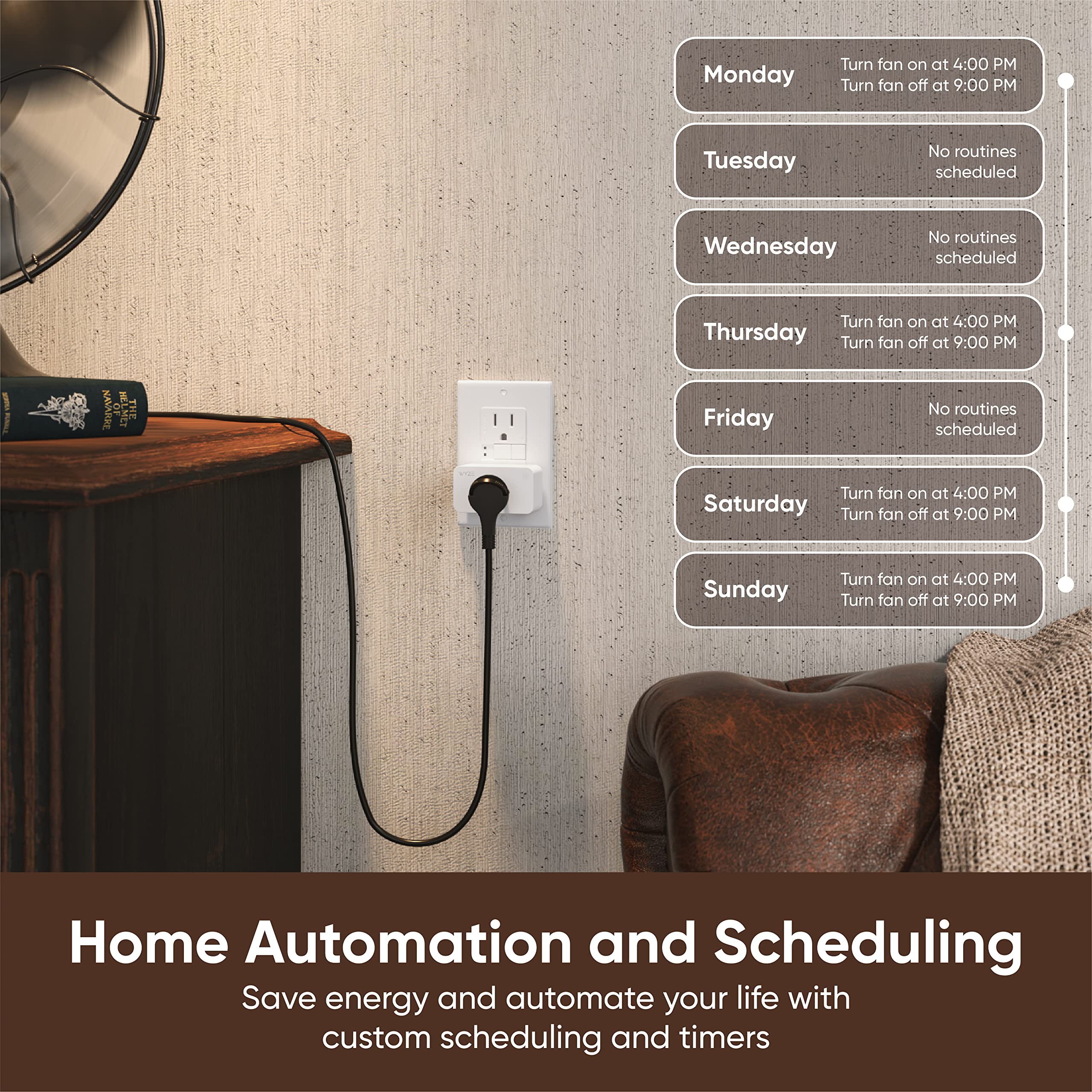 Wyze Plug, 2.4GHz WiFi Smart Plug, Works with Alexa, Google Assistant, IFTTT, No Hub Required, One-Pack, White – A Certified for Humans Device