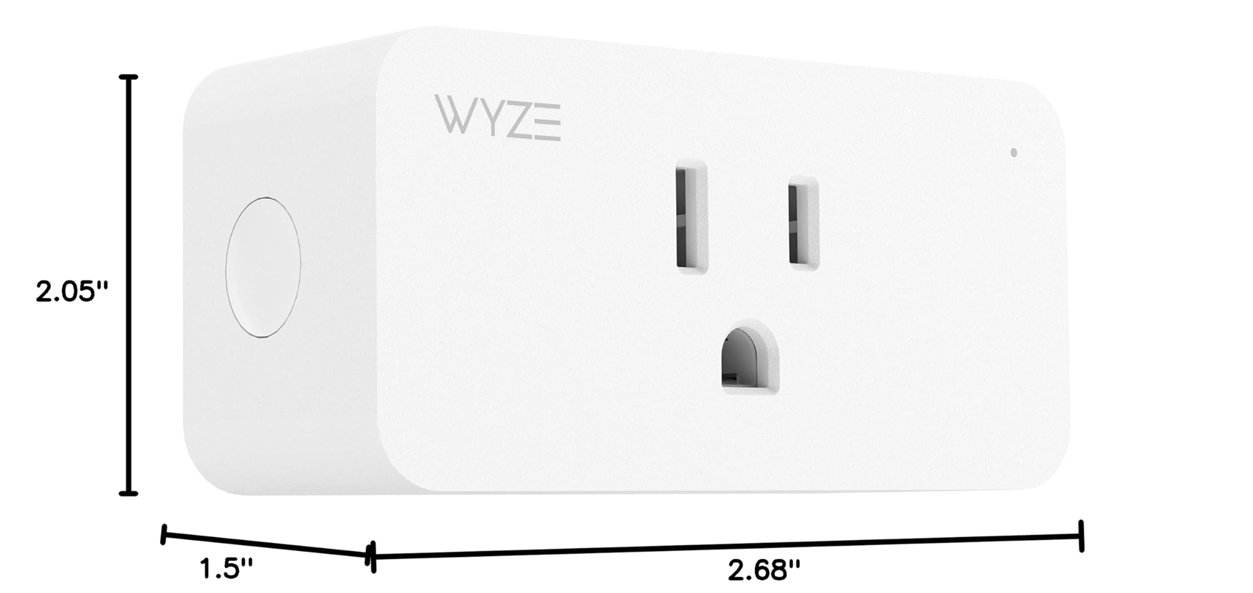Wyze Plug, 2.4GHz WiFi Smart Plug, Works with Alexa, Google Assistant, IFTTT, No Hub Required, One-Pack, White – A Certified for Humans Device