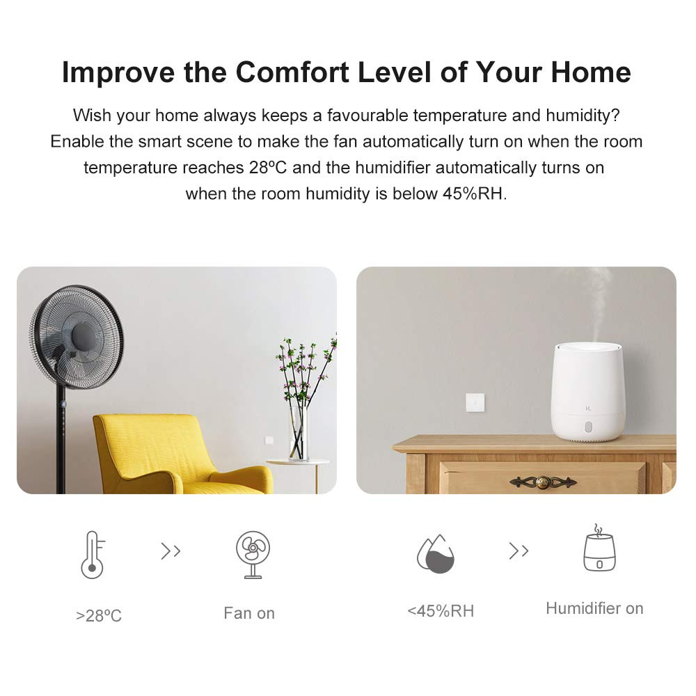 SONOFF SNZB-02 ZigBee Mini Indoor Temperature and Humidity Sensor for Checking the Room Climate, SONOFF ZigBee Bridge Required, Indoor Thermometer Hygrometer with Alert, Works with Alexa, Google Home