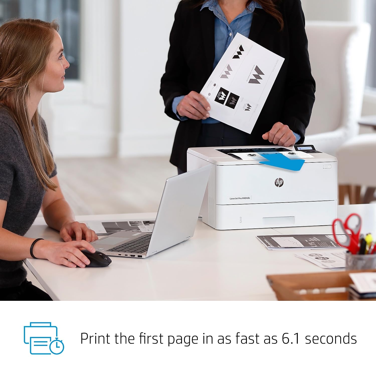 HP LaserJet Pro M404dn Monochrome Printer with built-in Ethernet & 2-sided printing, works with Alexa (W1A53A)