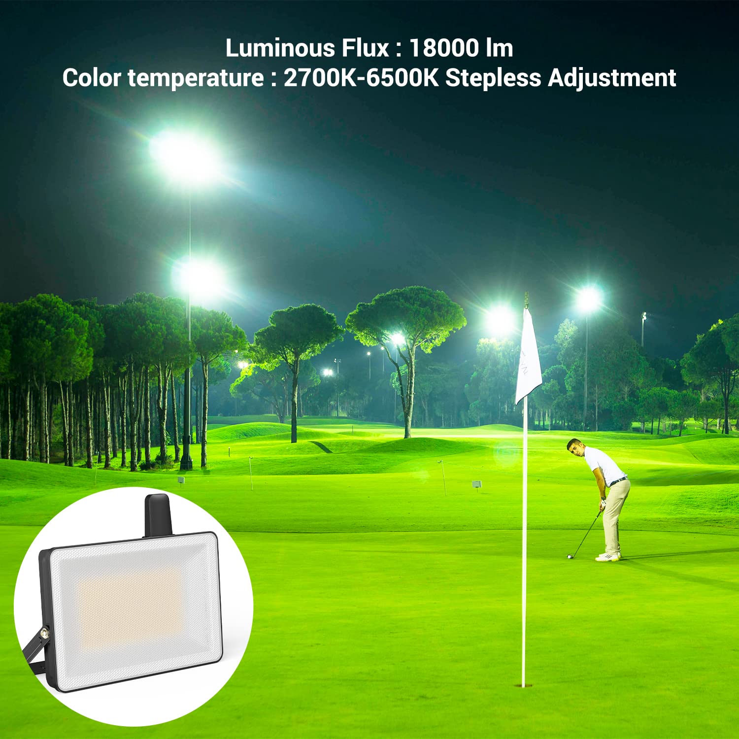 NOVOSTELLA 2 Pack 100W Smart LED Flood Light, Total 18000LM Super Bright Flood Light Outdoor IP66 Waterproof, Tunable White 2700K-6500K Outside Alexa Floodlight for Yard Stadium Garage Porch Lawn