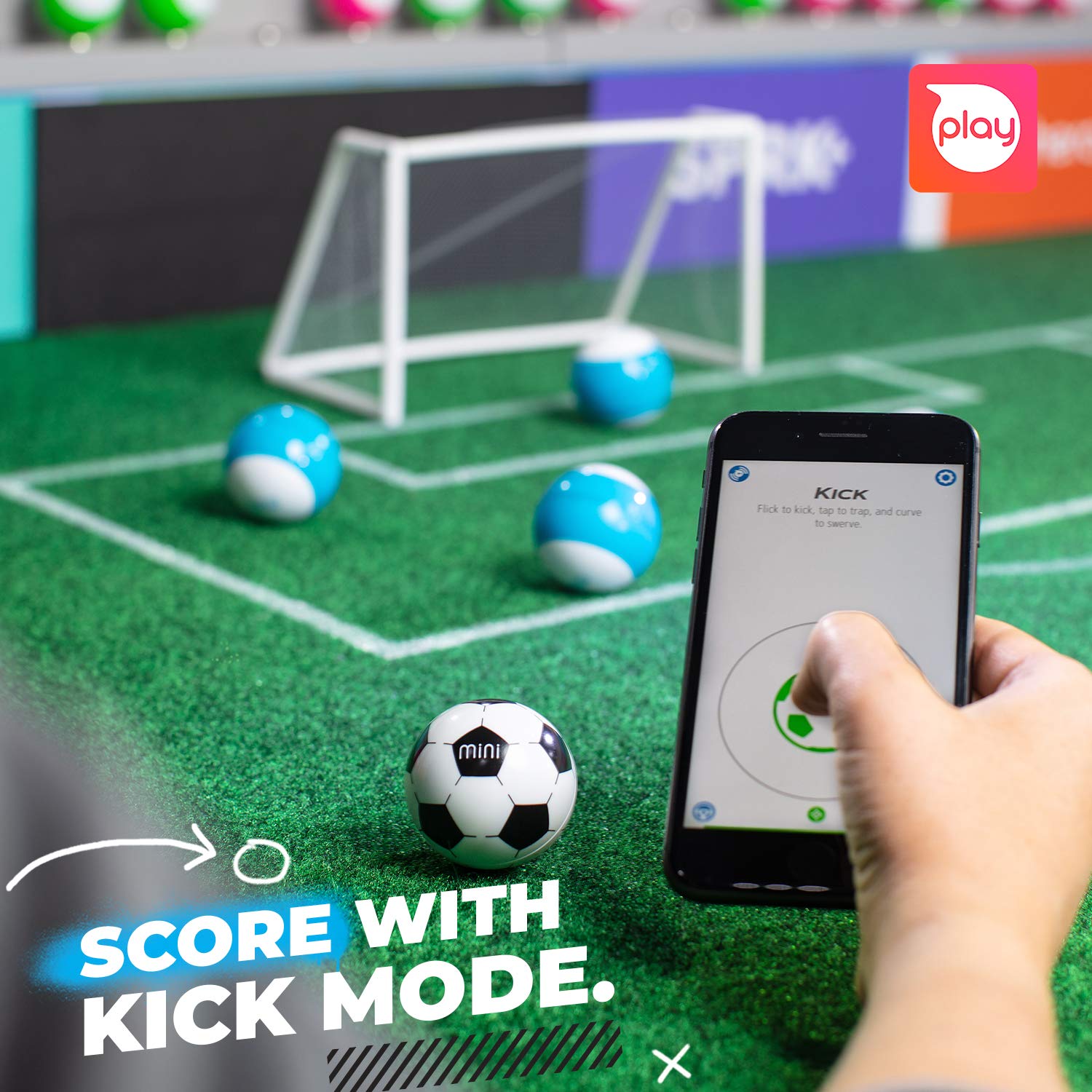 Sphero Mini Soccer: App-Enabled Programmable Robot Ball - STEM Educational Toy for Kids Ages 8 & Up - Drive, Game & Code with Play & Edu App