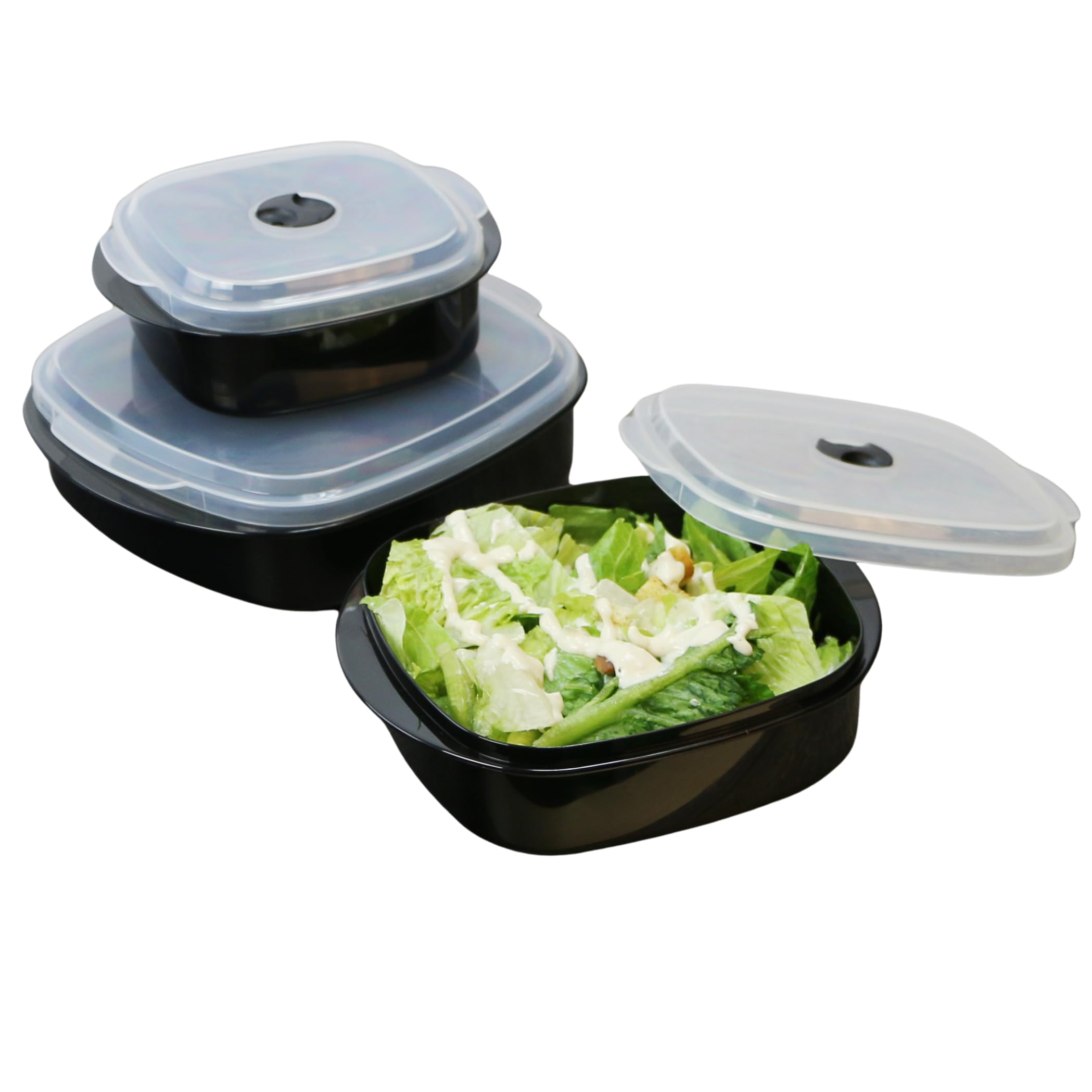 Reston Lloyd Microwave Cookware & Storage, Adjustable Vent on Lids Cookware Set, Multiple Sizes, Gray
