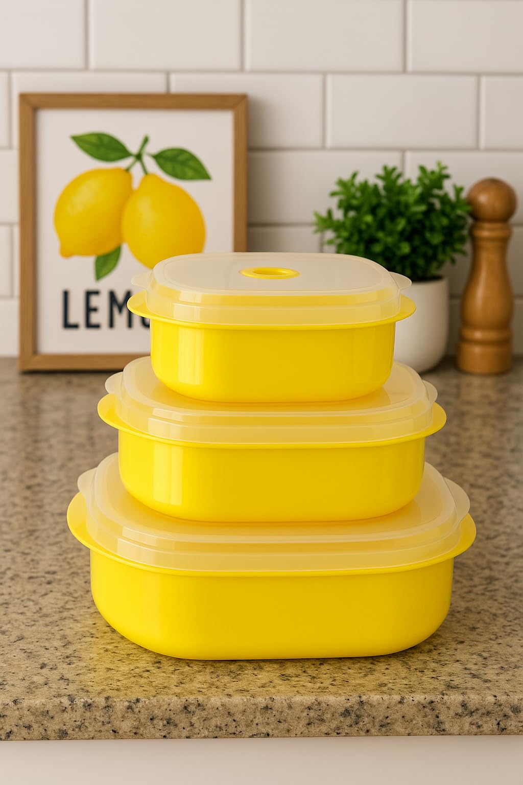 Reston Lloyd Microwave Cookware & Storage, Adjustable Vent on Lids Cookware Set, Multiple Sizes, Gray