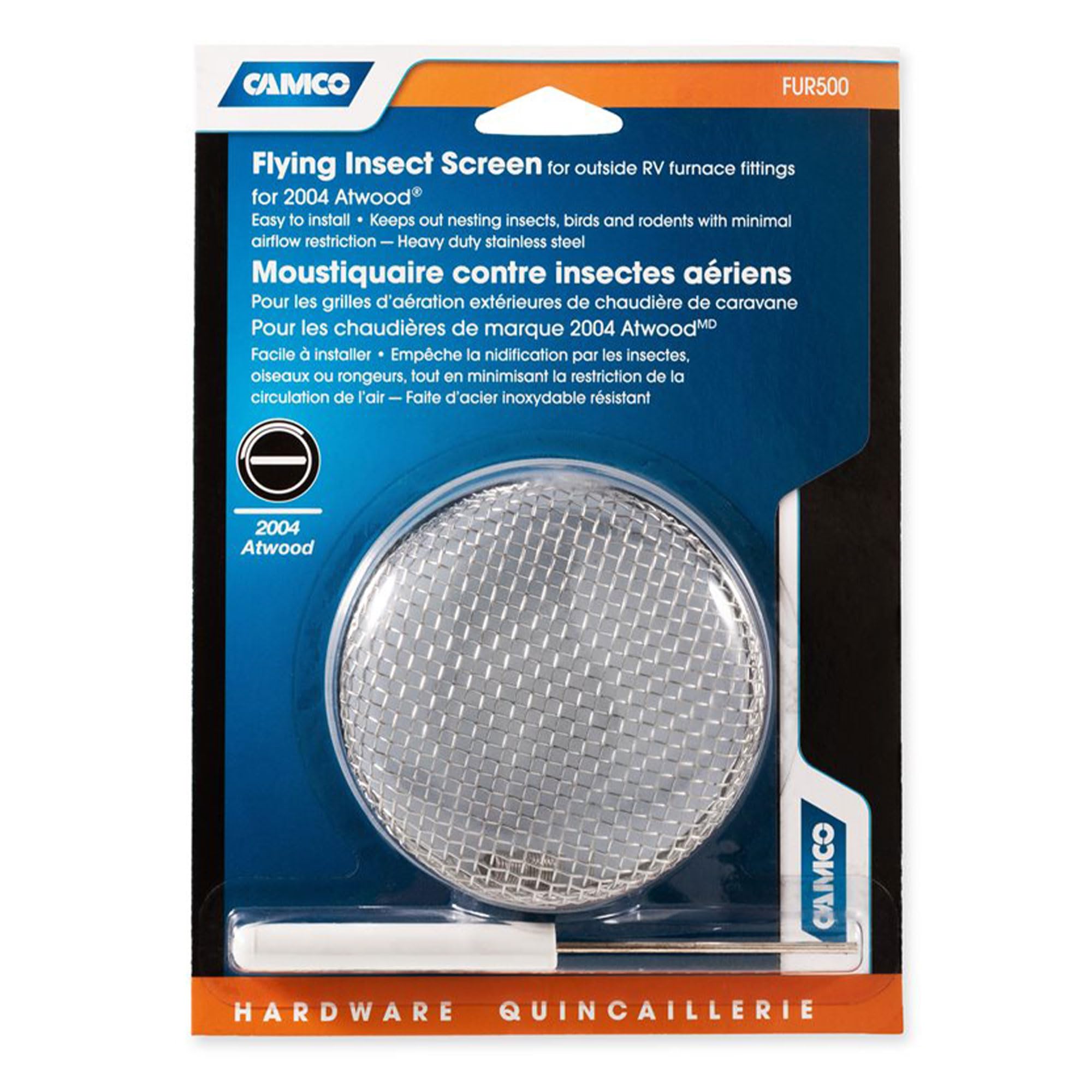 Camco 42144 Flying Insect Screen - FUR 500,3.6" Diameter X 1.3