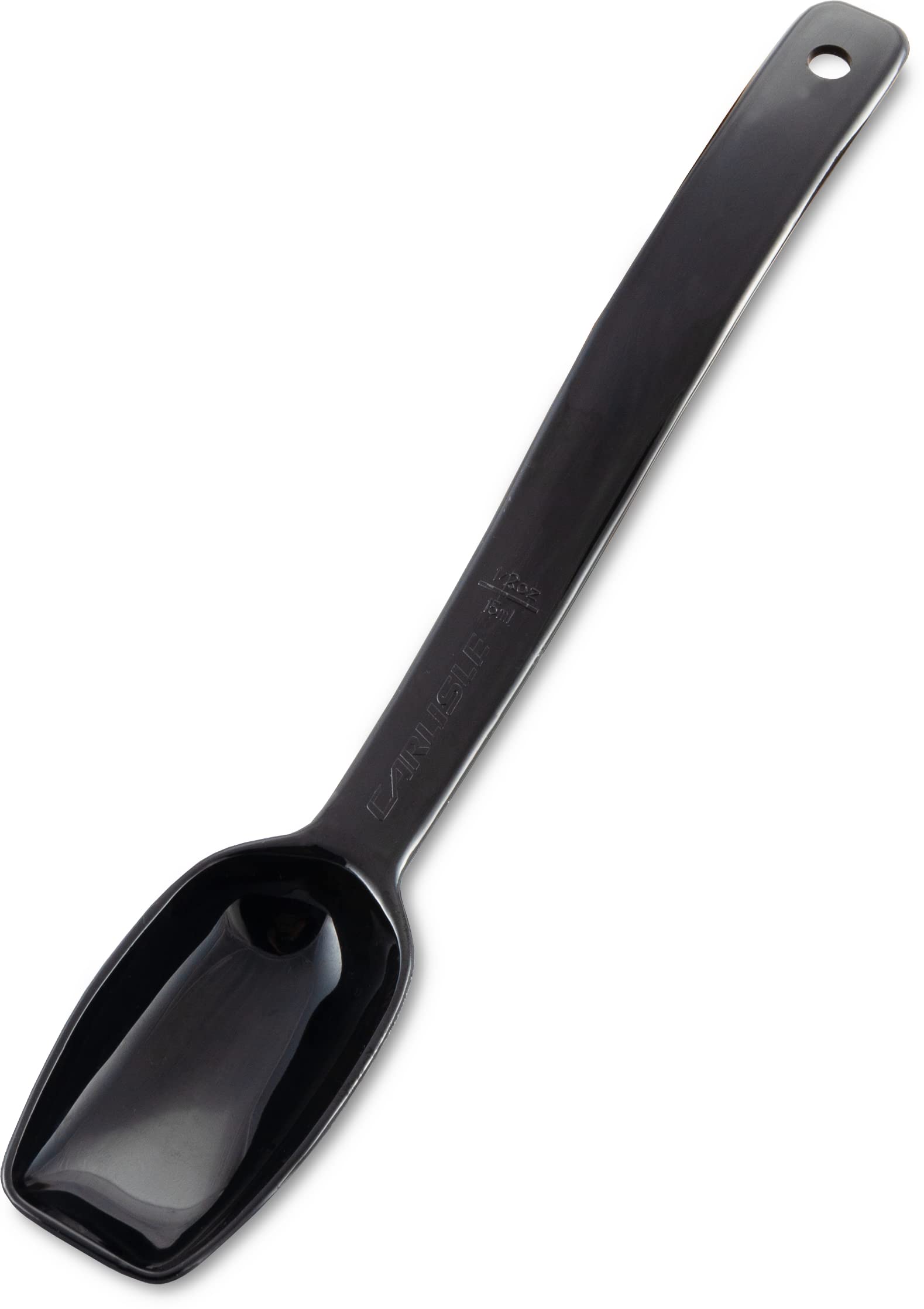 CFS Plastic Solid Spoon, 9 Inches, Black, (Pack of 12)