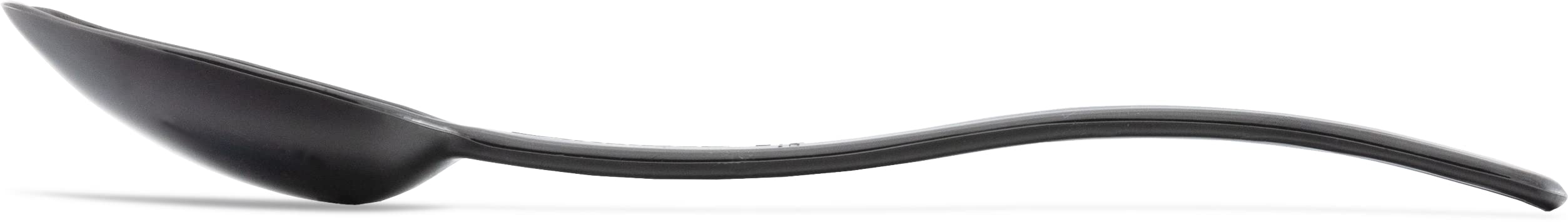 CFS Plastic Solid Spoon, 9 Inches, Black, (Pack of 12)