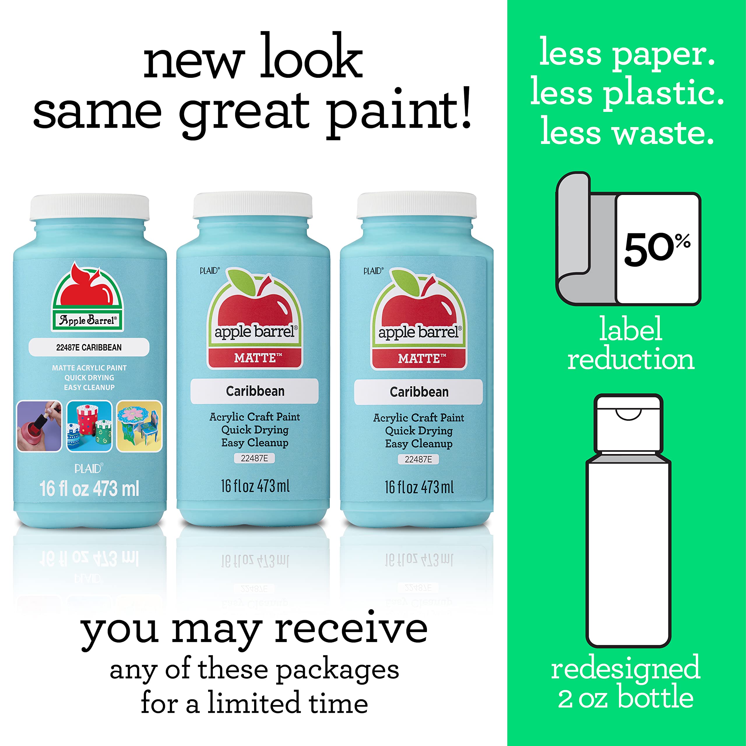 Apple Barrel Acrylic Paint in Assorted Colors (16 Ounce), 21148 Black