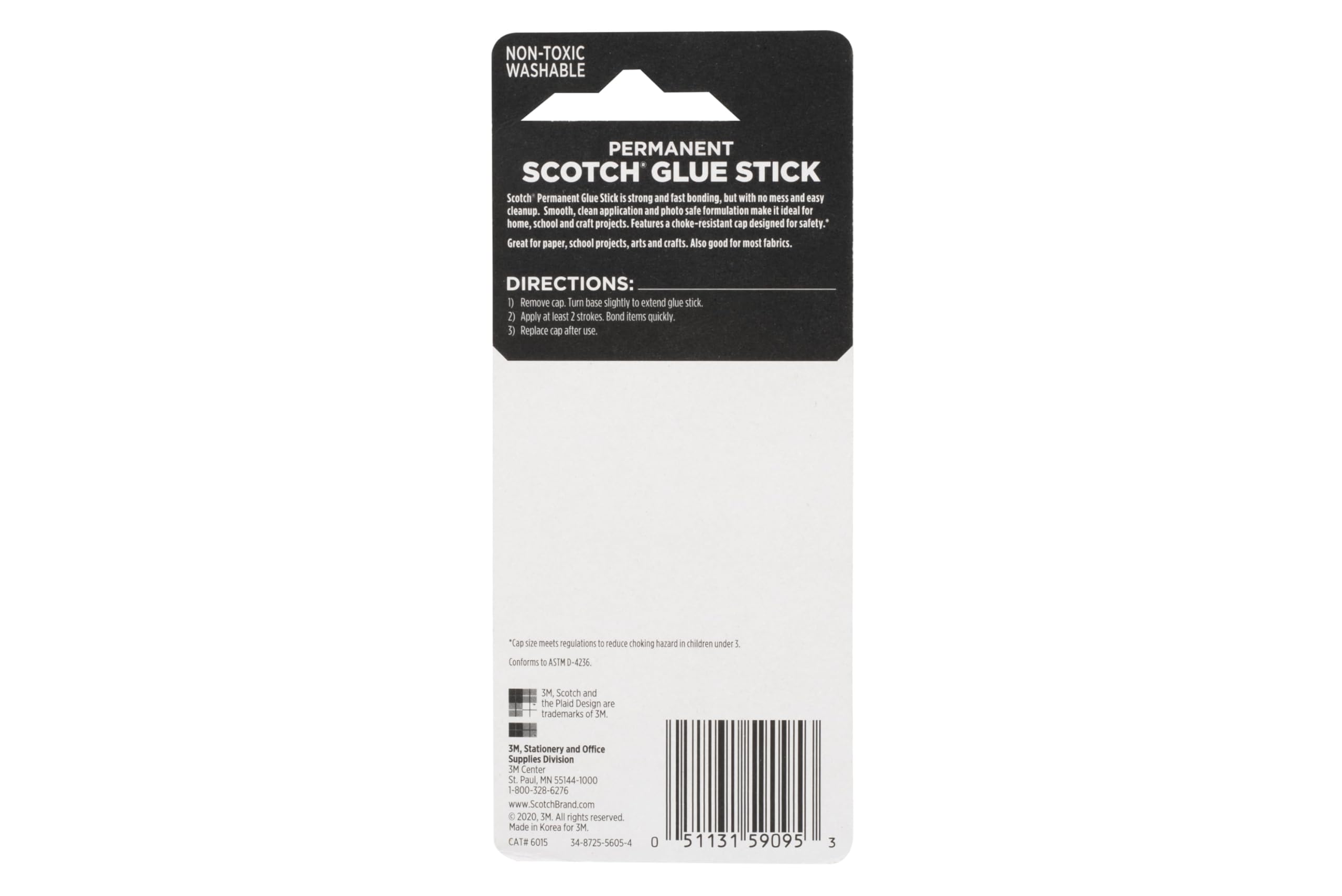Scotch Glue Stick, .52 oz, Acid Free and Non-Toxic (6015)