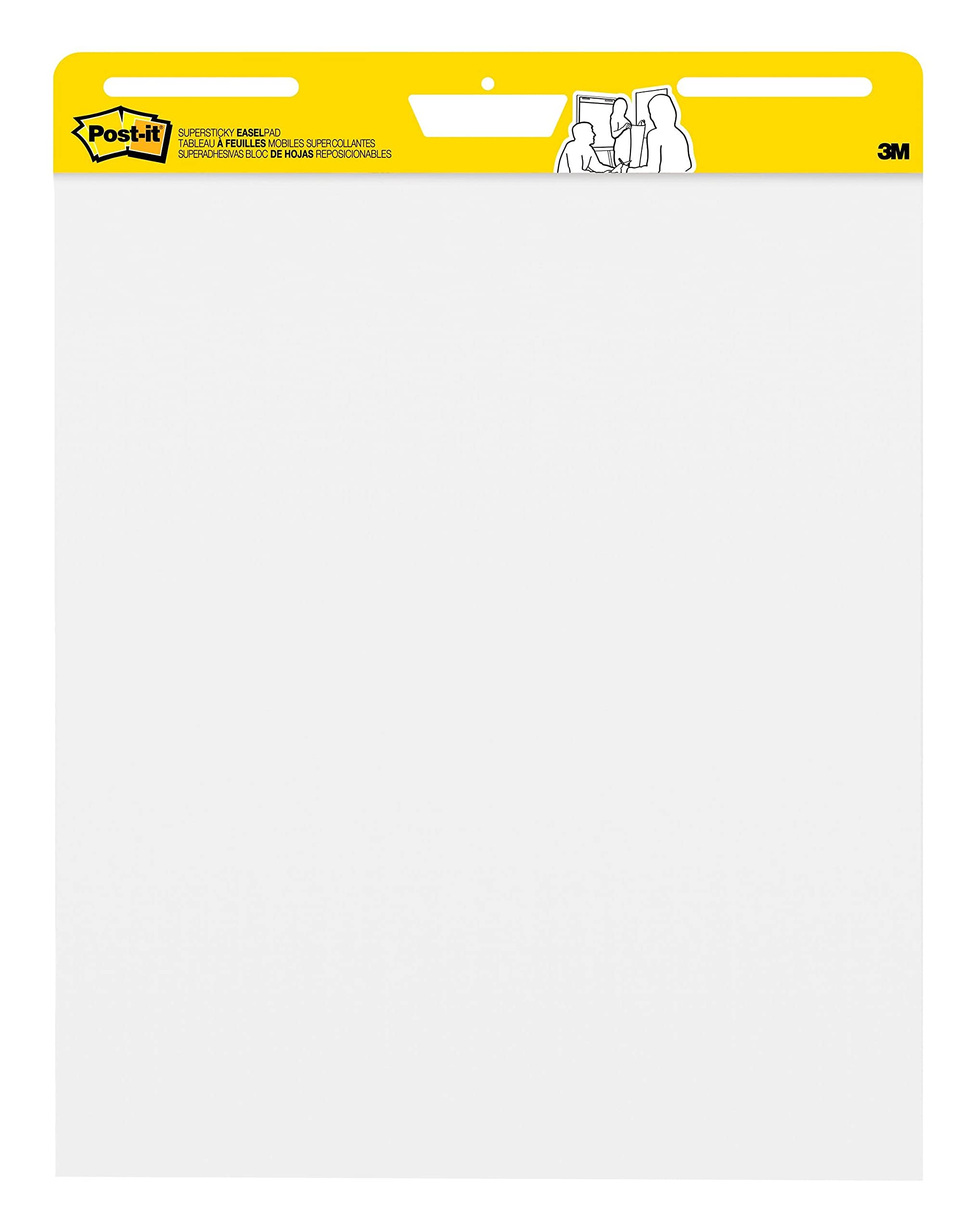 Post-it Super Sticky Easel Pad, 25 x 30 Inches, 30 Sheets/Pad, 6 Pads, Large White Premium Self Stick Flip Chart Paper, Super Sticking Power (559VAD6PK)