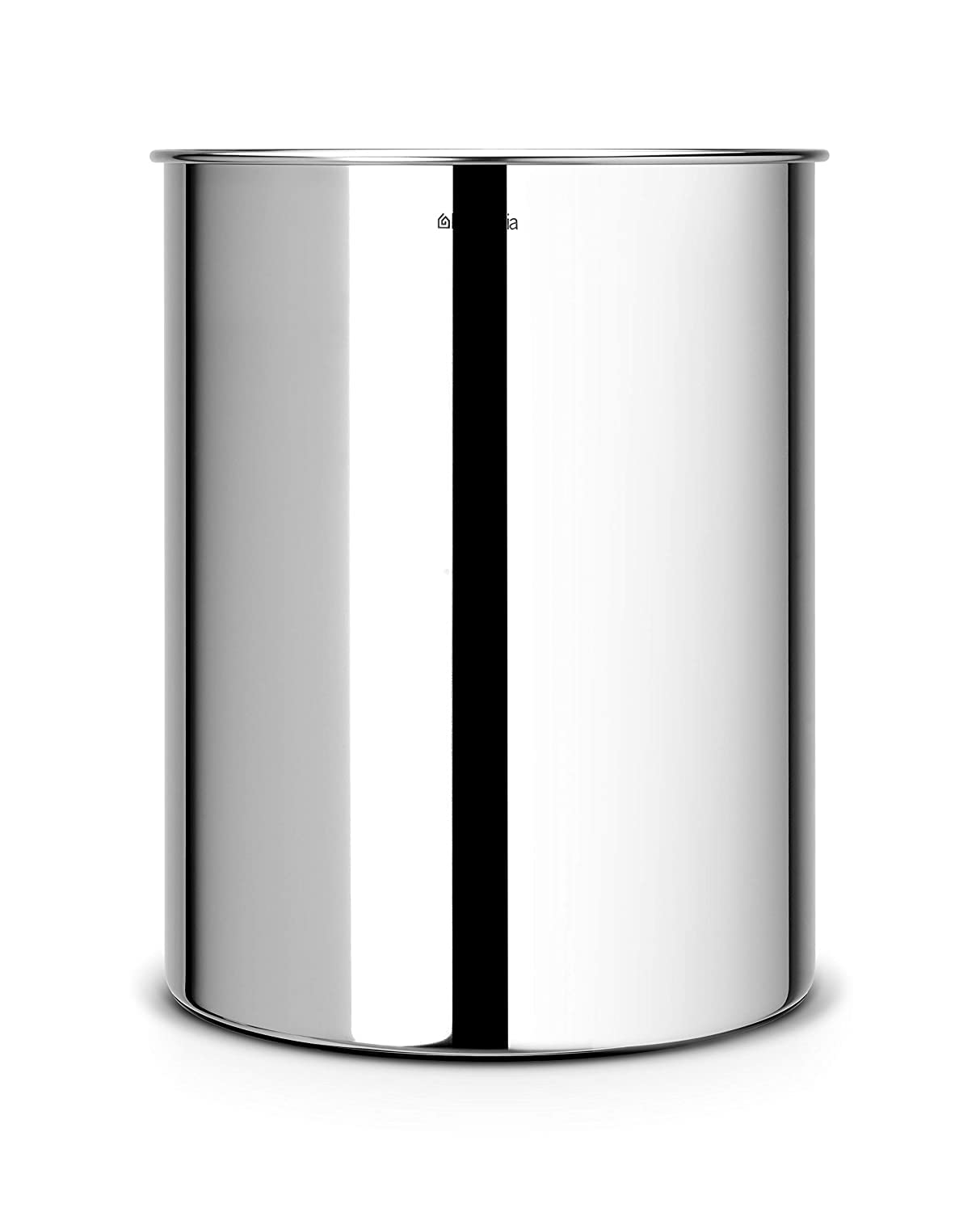 Brabantia Classic Waste Paper Bin, 15 Litre - Brilliant Steel