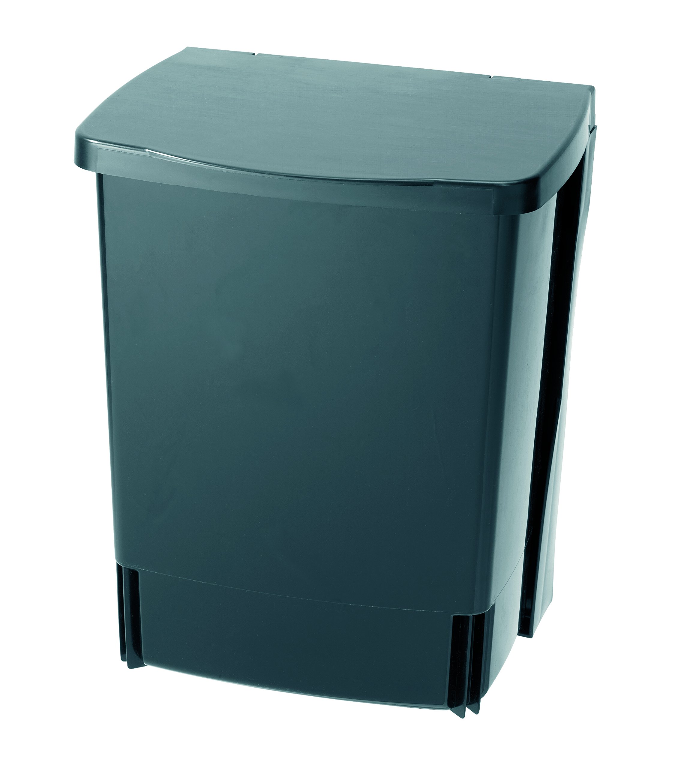 Brabantia Mounted Hidden Compact Organizer for Kitchen, 2.6 Gal, Black