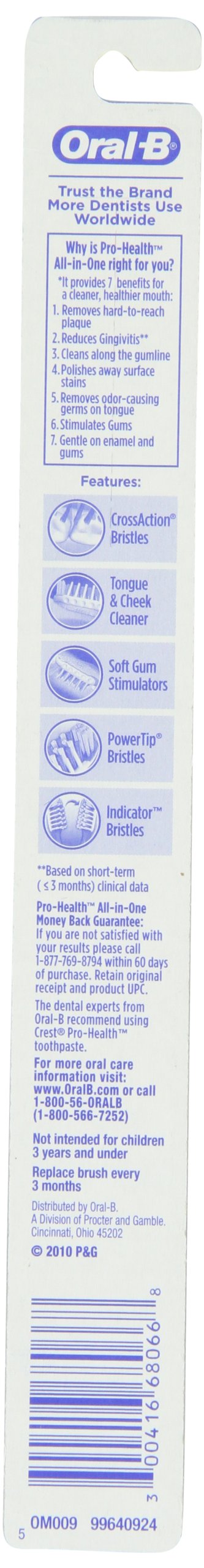 Oral-B Prohealth All-in-One Medium Toothbrush, Colors May Vary, 1 Count