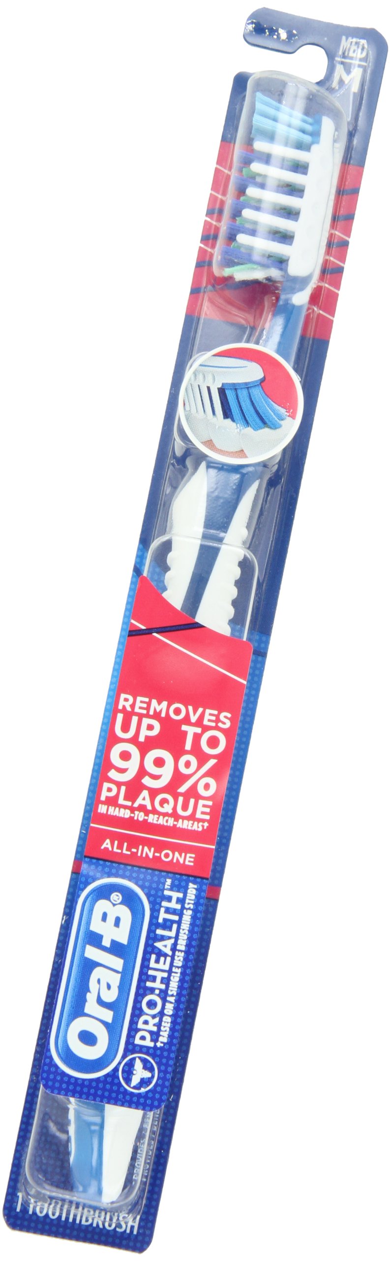 Oral-B Prohealth All-in-One Medium Toothbrush, Colors May Vary, 1 Count
