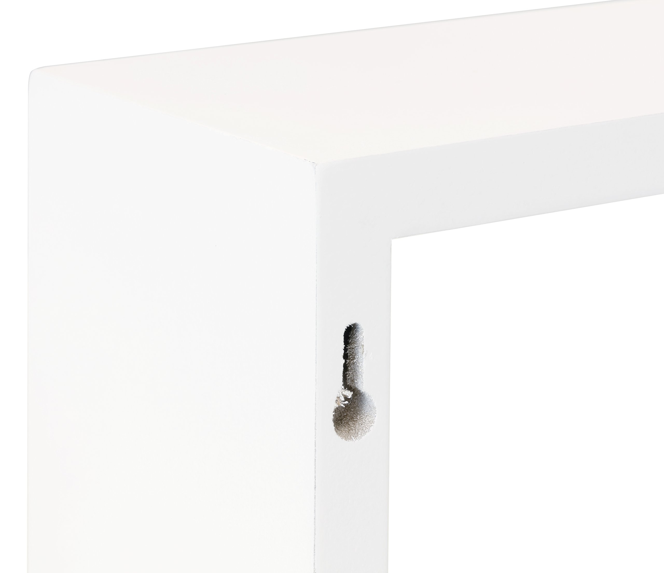 Kiera Grace Cubes, Set of 3, 9 x 9 inches, White Square Cubic Decorative Floating Shelves for Wall, 9.5 x 9.5 inches