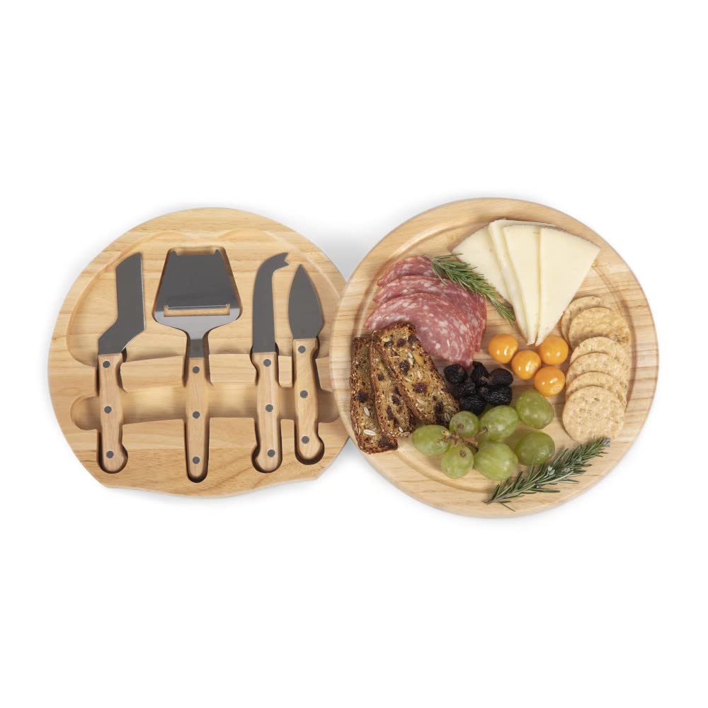 PICNIC TIME NCAA Washington State Cougars Circo Cheese Board and Knife Set - Charcuterie Board Set - Wood Cutting Board