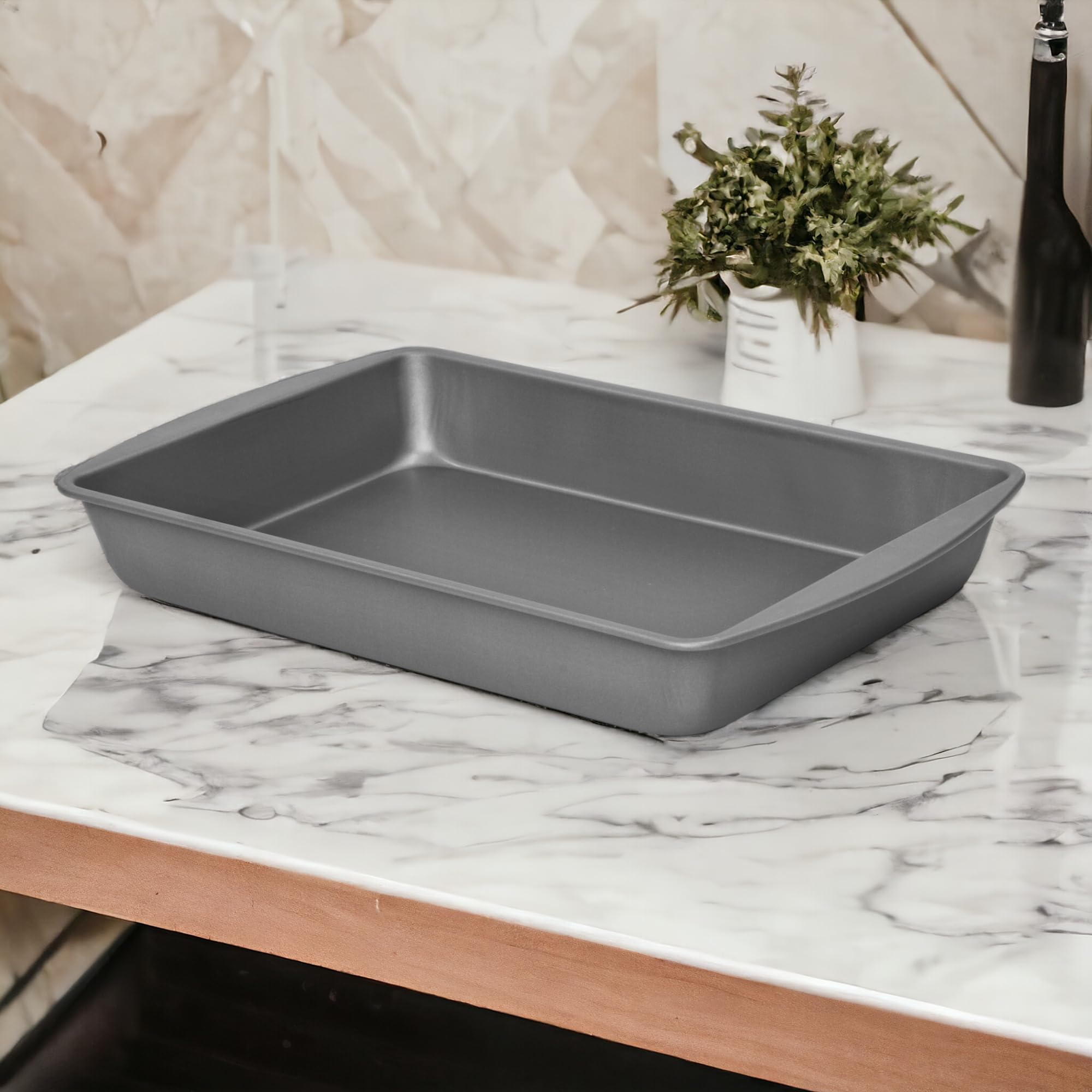 G & S Metal Products Company ProBake Teflon Xtra Nonstick Bake and Roasting Pan, 12.8 inch x 8.9 inch, Charcoal