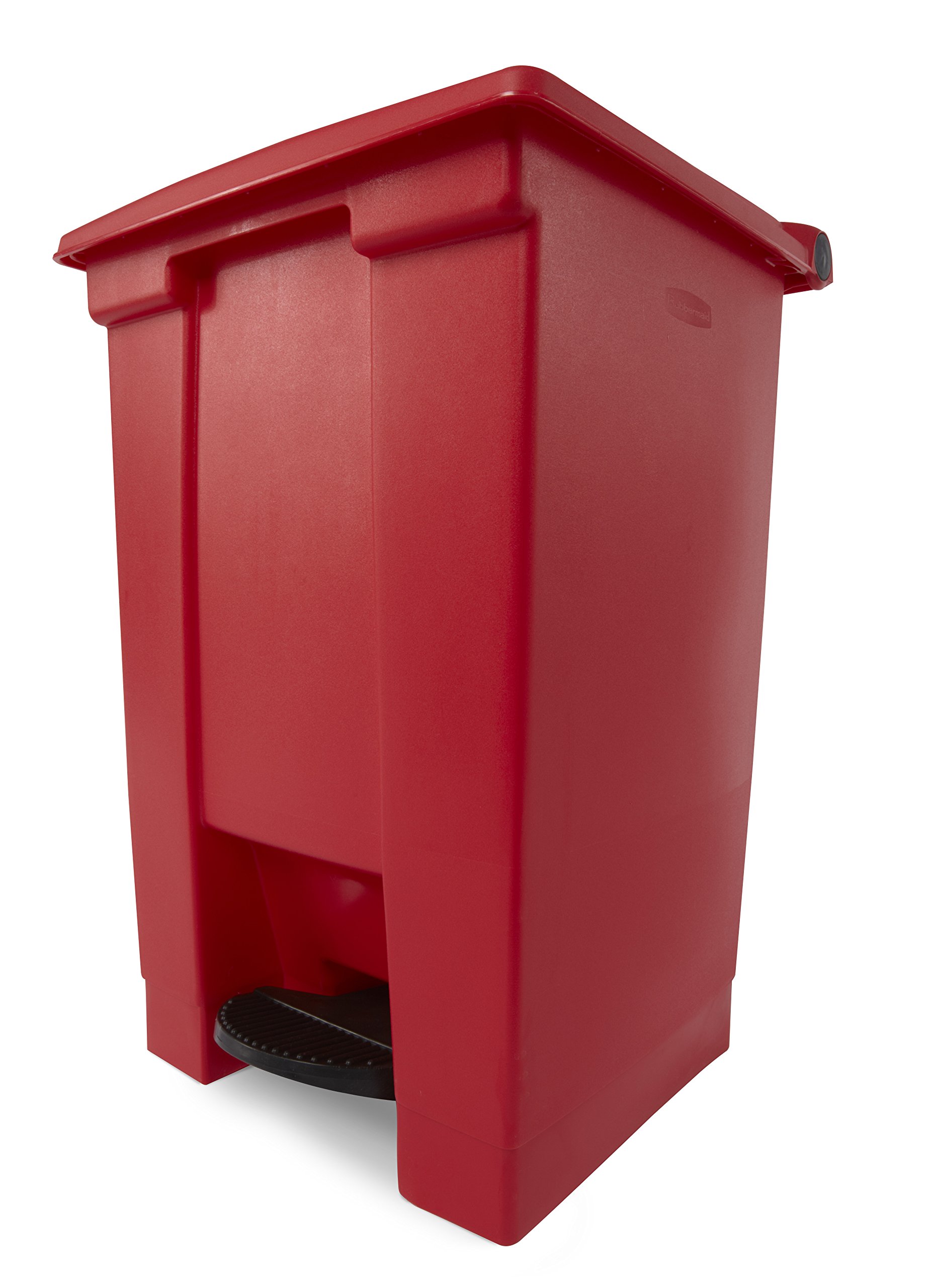 Rubbermaid Commercial Products Legacy Step-On Trash Can/Container, 12-Gallon, Red, Hands-Free Sanitary Use Garbage Can for Medical Waste in Hospitals/Lab/Emergency/Patient Rooms