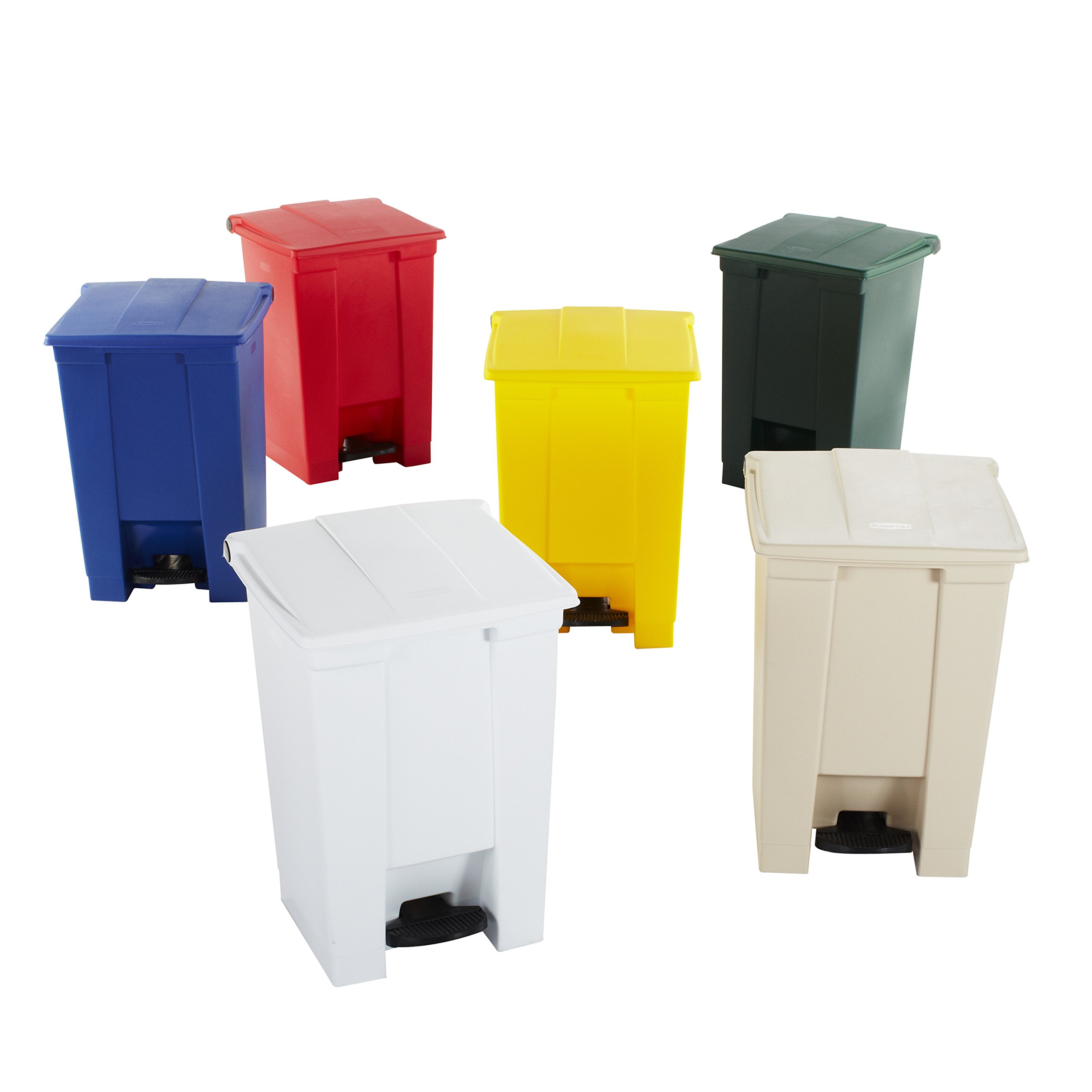 Rubbermaid Commercial Products Legacy Step-On Trash Can/Container, 12-Gallon, Red, Hands-Free Sanitary Use Garbage Can for Medical Waste in Hospitals/Lab/Emergency/Patient Rooms