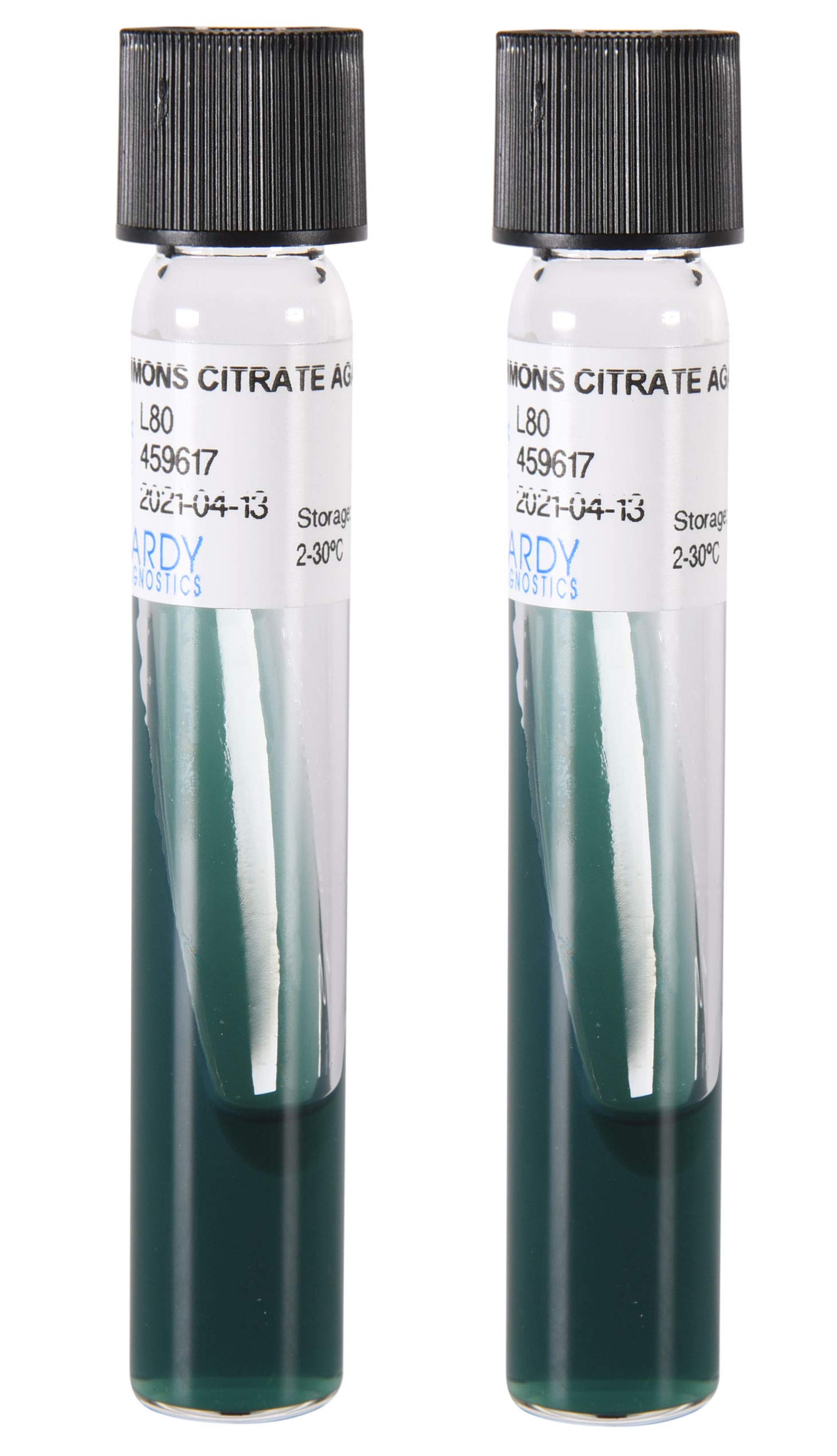 Simmons Citrate Agar Slant, 10ml, 16x100mm Tube, Order by The Package of 20, by Hardy Diagnostics