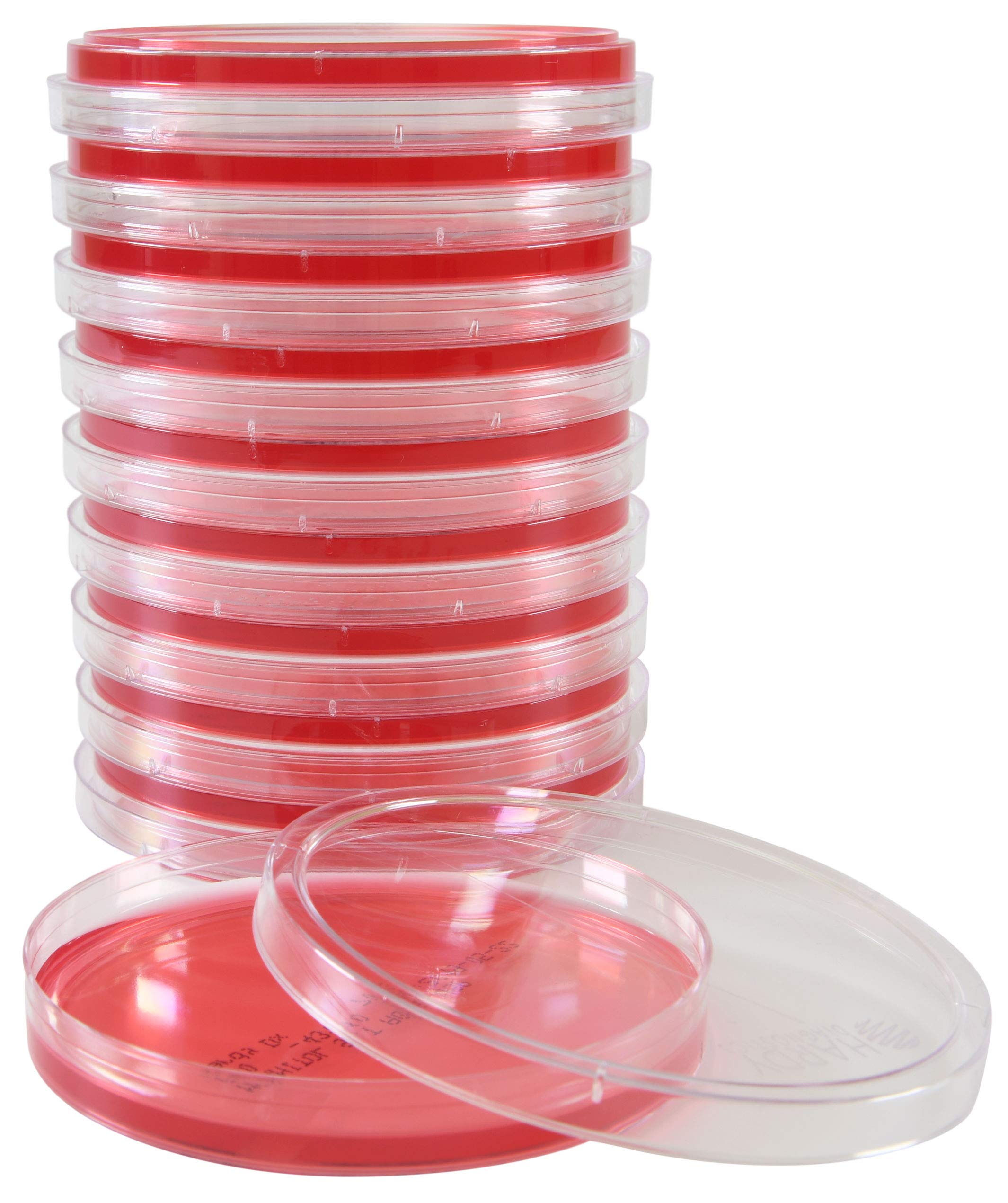 Hardy Diagnostics Mannitol Salt Agar (MSA), USP, for Staphylococcus, 15x100mm Plate, Order by the Package of 10