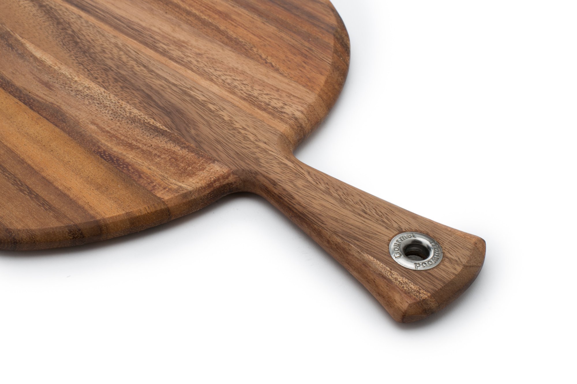Ironwood Gourmet Round Provencale Paddle Round, Acacia Wood 0.5 x 12 x 16 inches