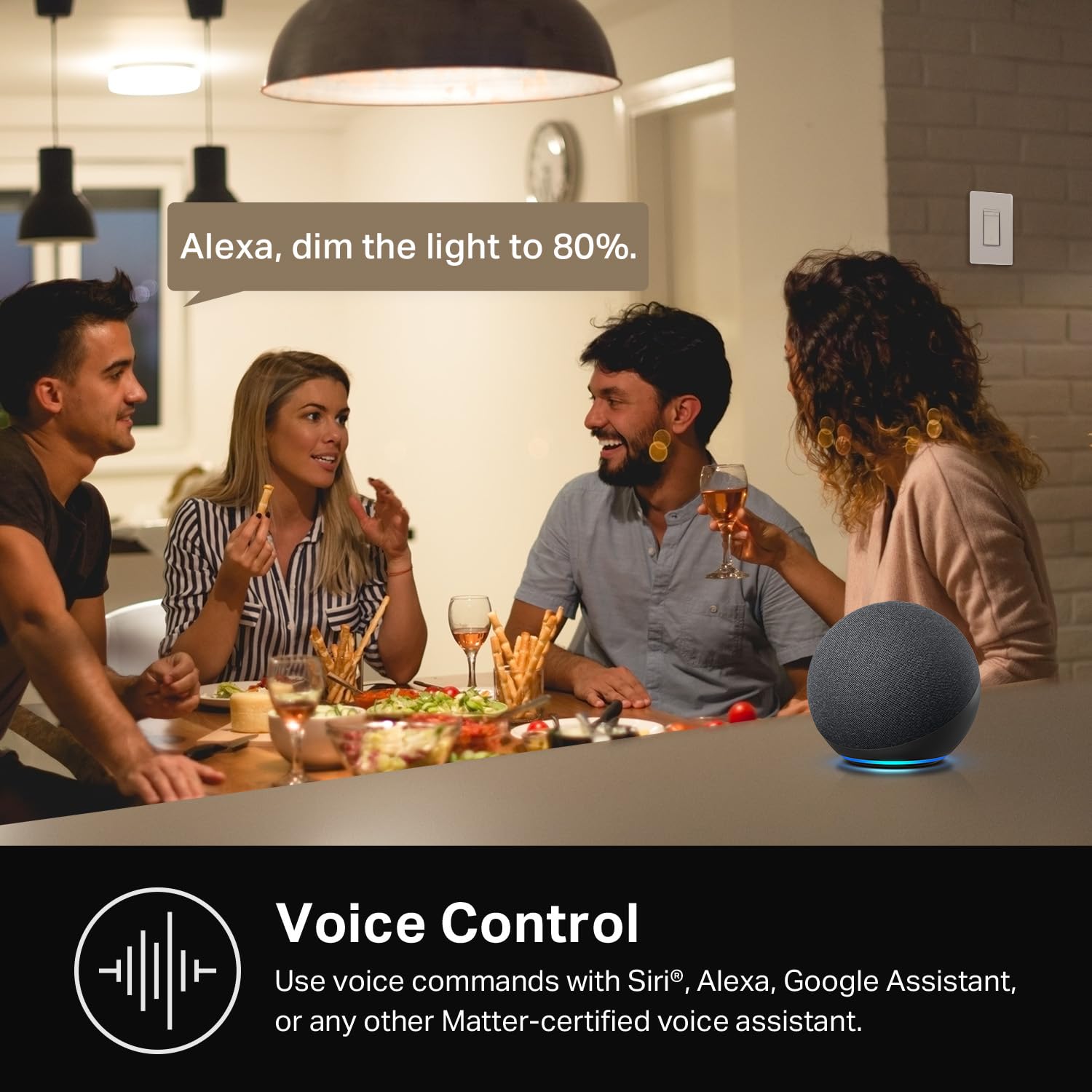 Kasa Smart Dimmer Switch HS220, Single Pole, Needs Neutral Wire, 2.4GHz Wi-Fi Light Switch Works with Alexa and Google Home, UL Certified, No Hub Required