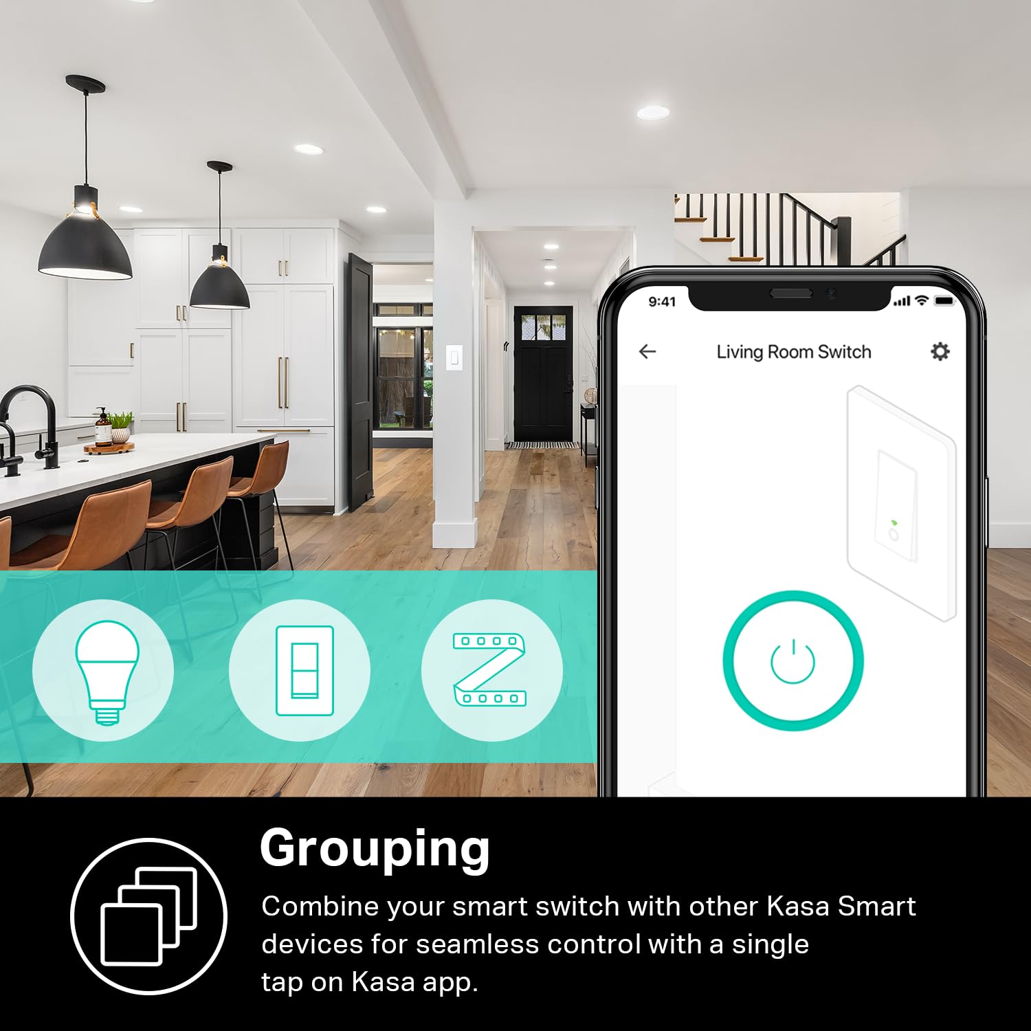 Kasa Smart 3 Way Switch HS210 KIT, Needs Neutral Wire, 2.4GHz Wi-Fi Light Switch works with Alexa and Google Home, UL Certified, No Hub Required, 2 Count (Pack of 1)