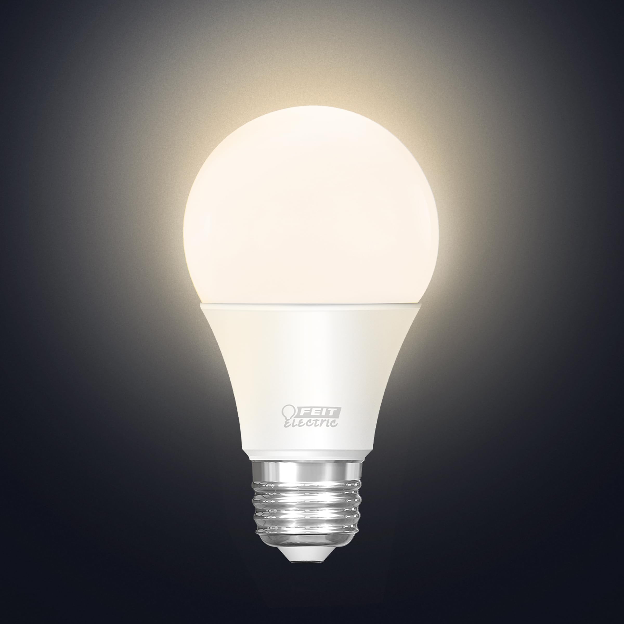 Feit Electric OM60/927CA/AG 60W Equivalent WiFi Dimmable, No Hub Required, Alexa Google Assistant A19 Smart LED Light Bulb, 4.4" H x 2.3" D, 2700K Soft White