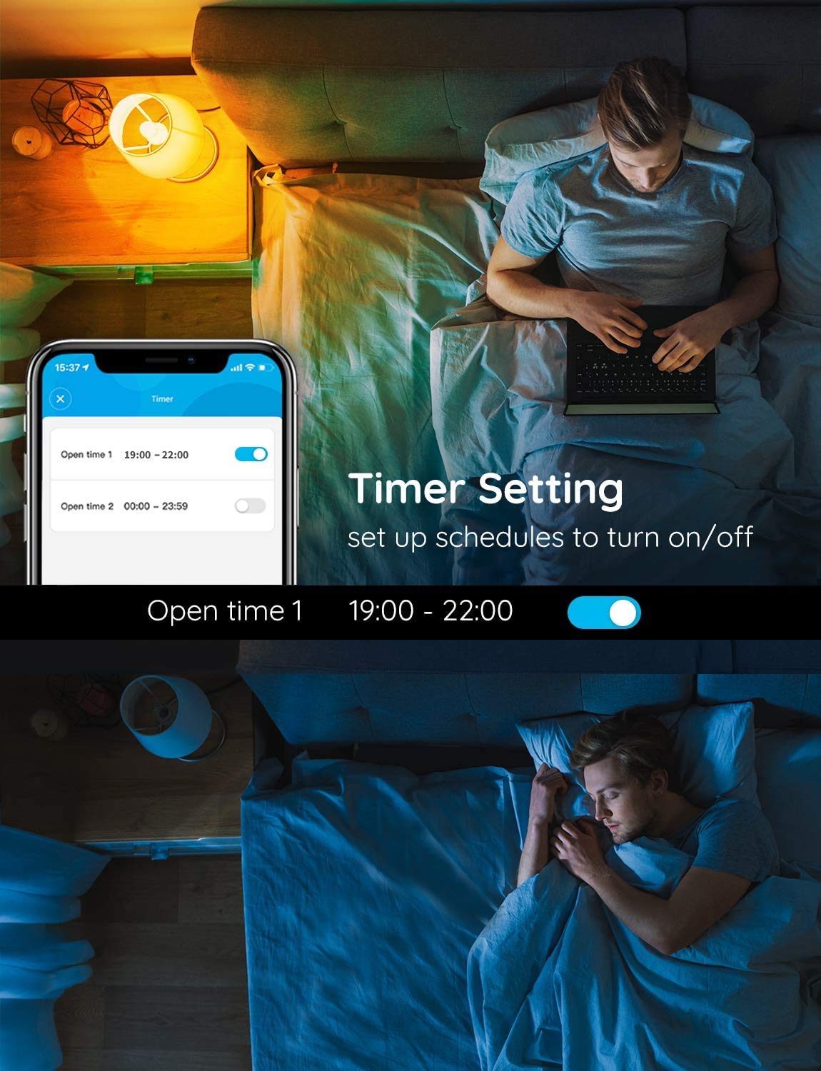 Govee Smart LED Bulbs, Bluetooth Light Bulbs, RGBWW Color Changing Light Bulbs with App Control, A19, E26, Music Sync and 8 Scene Mode for Living Room Bedroom Party, 1 Pack (Not Support WiFi/Alexa)