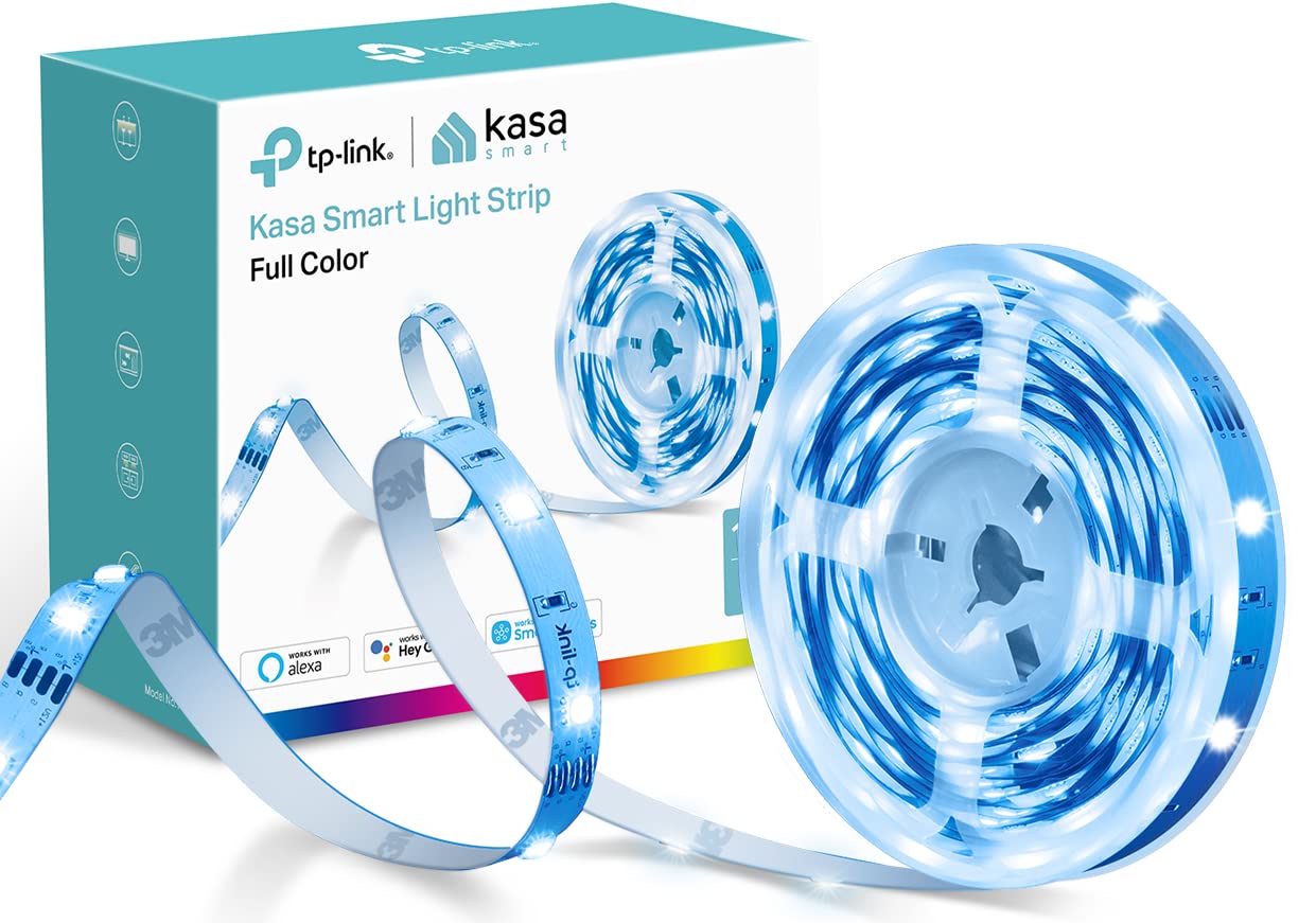 Kasa Smart LED Light Strip, 16.4ft WiFi, Works with Alexa, Google Home, SmartThings, High Brightness with 16 Million Colors, RGB, Grouping, Adjustable Length, Up to 25,000 Hours (KL400L5)