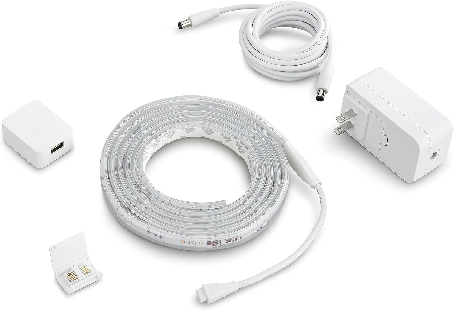 Philips Hue Lightstrip Plus (2m/6ft Base Kit with Plug), Works with Amazon Alexa, Apple Homekit and Google Assistant, Bluetooth Compatible, Single Color Effect