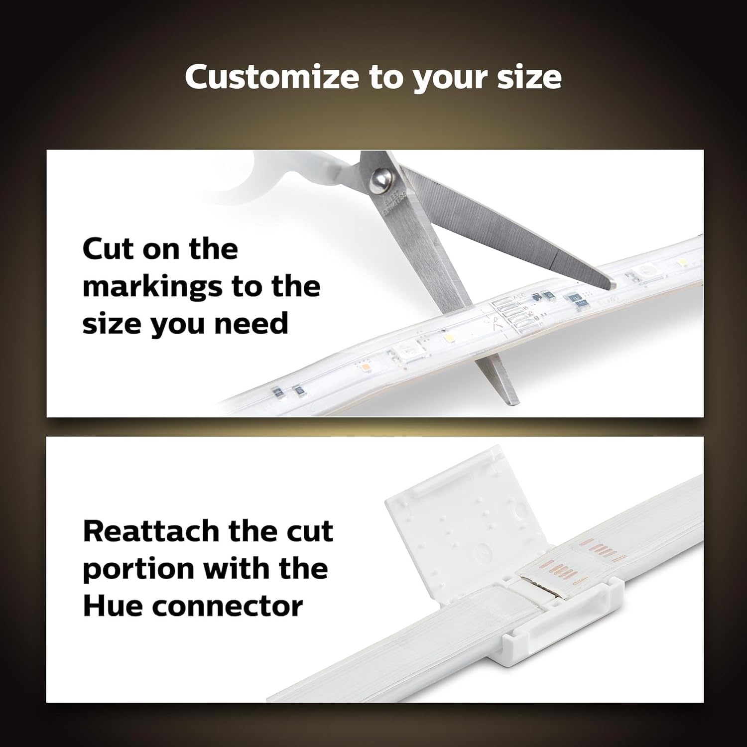 Philips Hue Lightstrip Plus (2m/6ft Base Kit with Plug), Works with Amazon Alexa, Apple Homekit and Google Assistant, Bluetooth Compatible, Single Color Effect