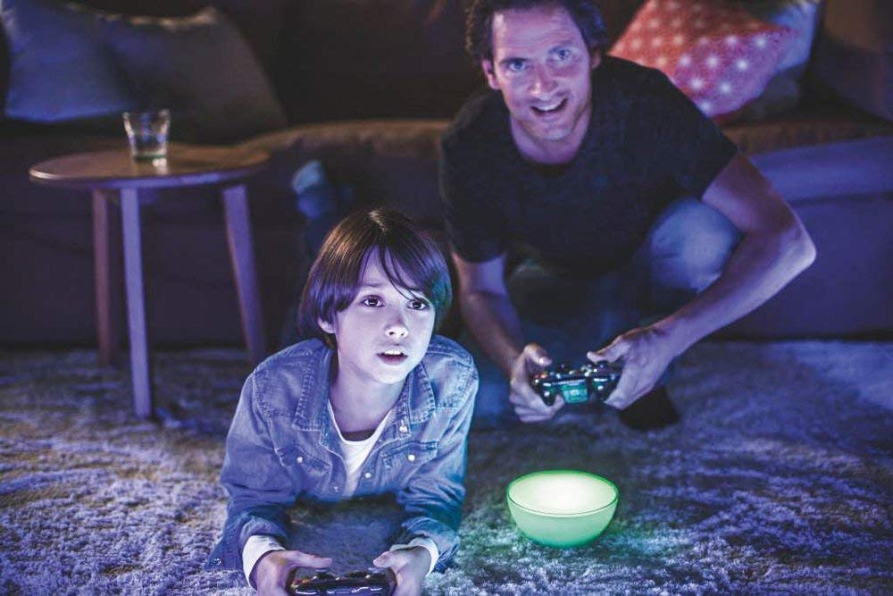PHILIPS Hue Go White and Color Portable Dimmable LED Smart Light Table Lamp (Requires Hue Hub, Works with Alexa, HomeKit and Google Assistant), White