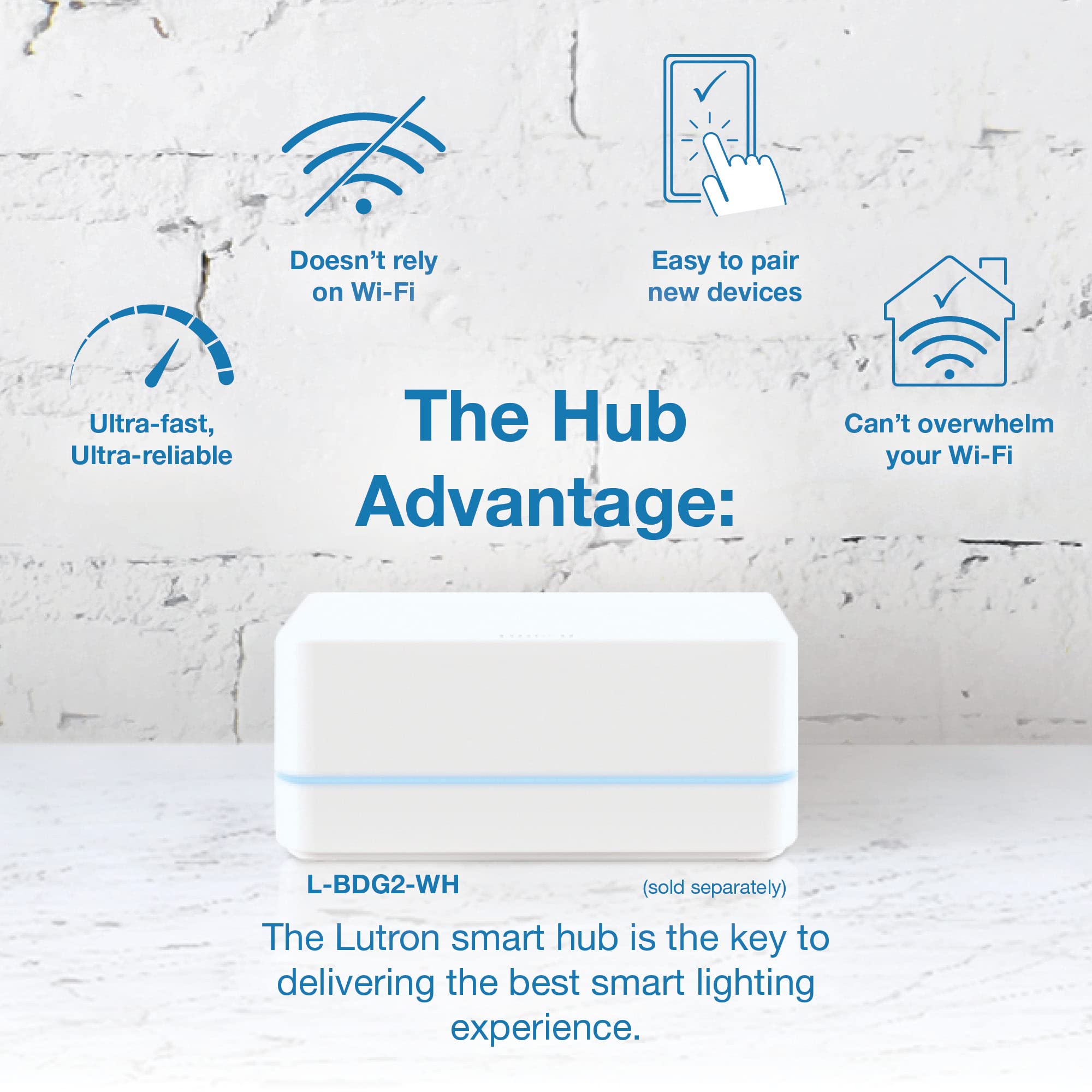 Lutron Caséta Wireless Smart Lighting Switch for All Bulb Types or Fans | PD-6ANS-LA | Light Almond