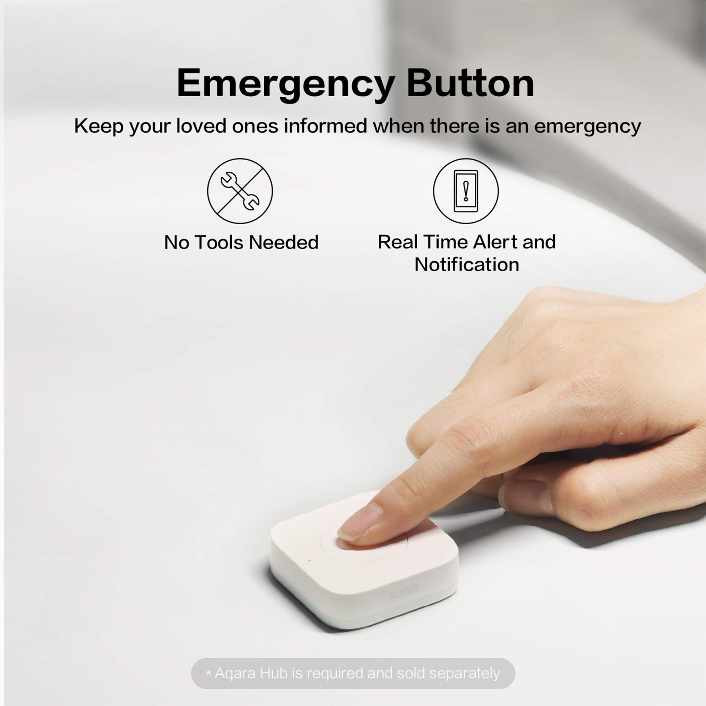 Aqara Wireless Mini Switch, Requires AQARA HUB, Zigbee Connection, Versatile 3-Way Control Button for Smart Home Devices, Compatible with Apple HomeKit, Works with IFTTT