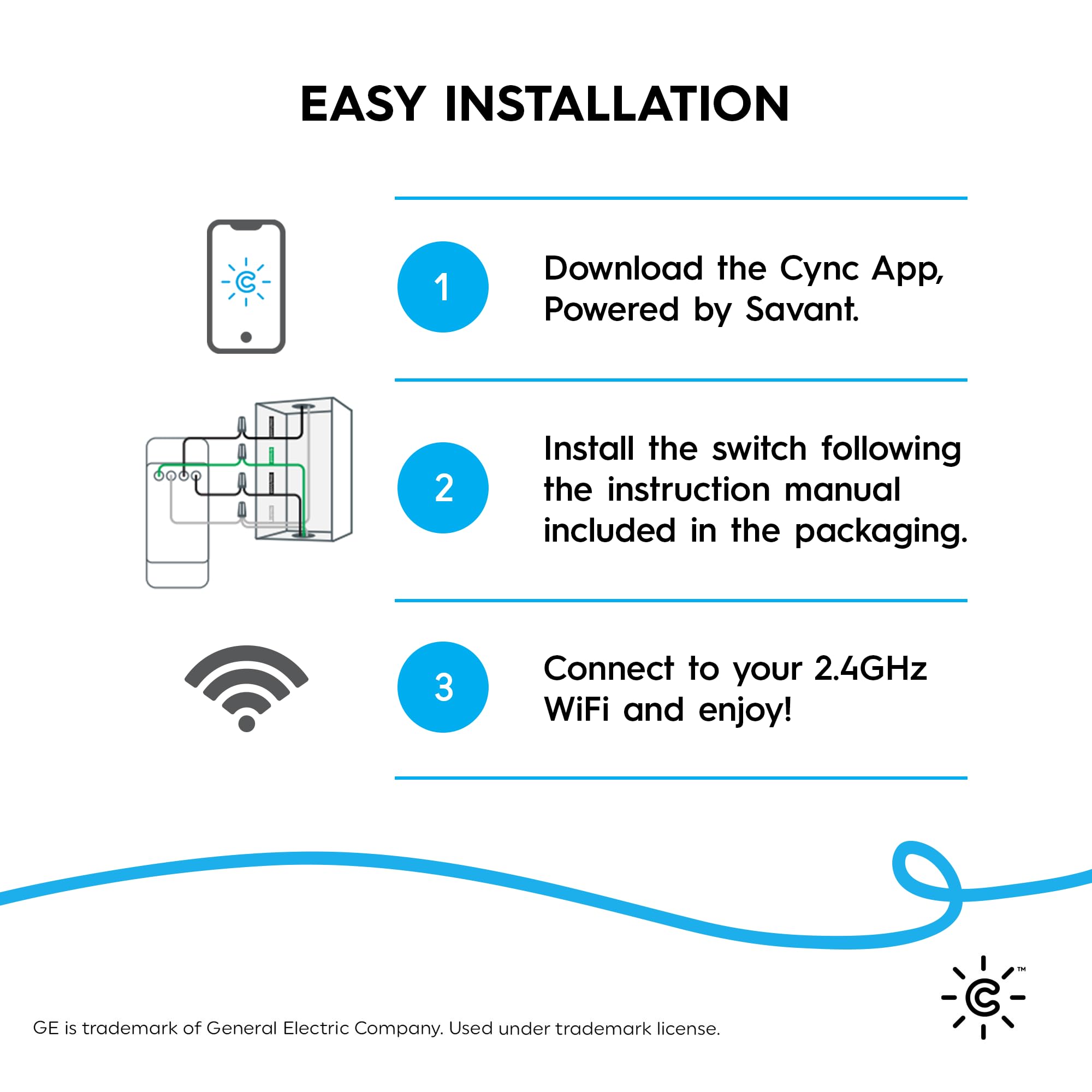 GE CYNC Ceiling Fan Smart Switch, Wi-Fi Enabled, Alexa and Google Assistant Compatible, No Hub Required, Neutral Wire Required