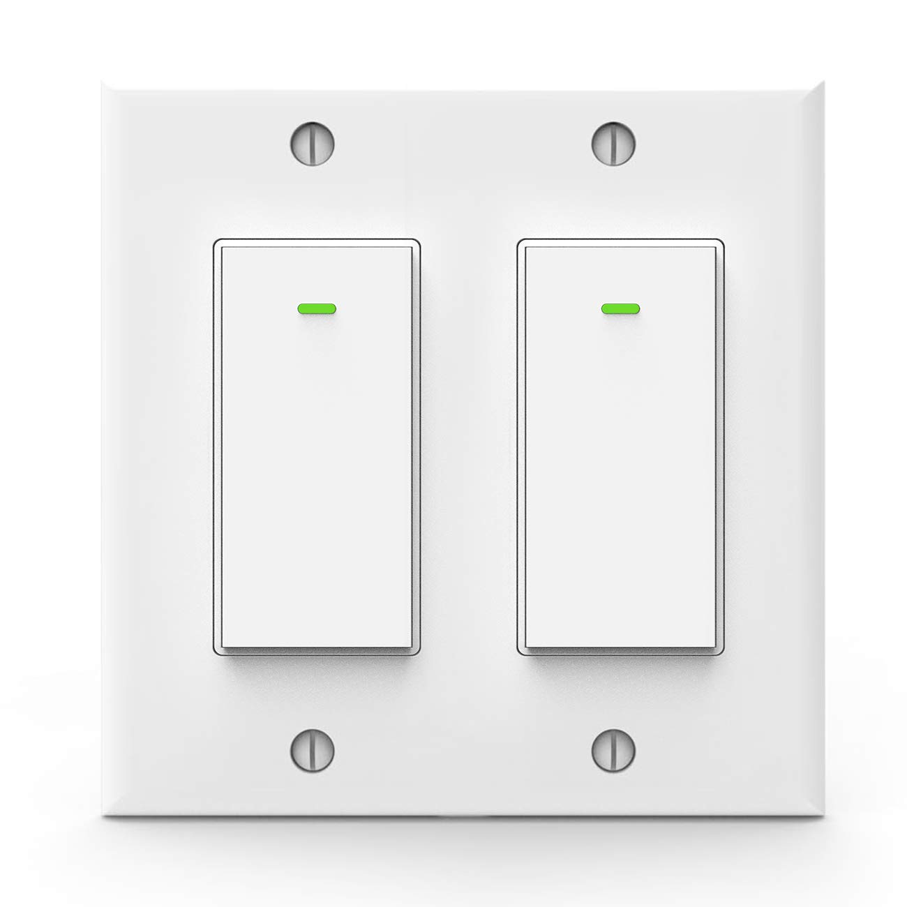 Smart Light Switch, Double Smart WiFi Light Switches, Smart Switch 2 Gang Works with Alexa Google Assistant